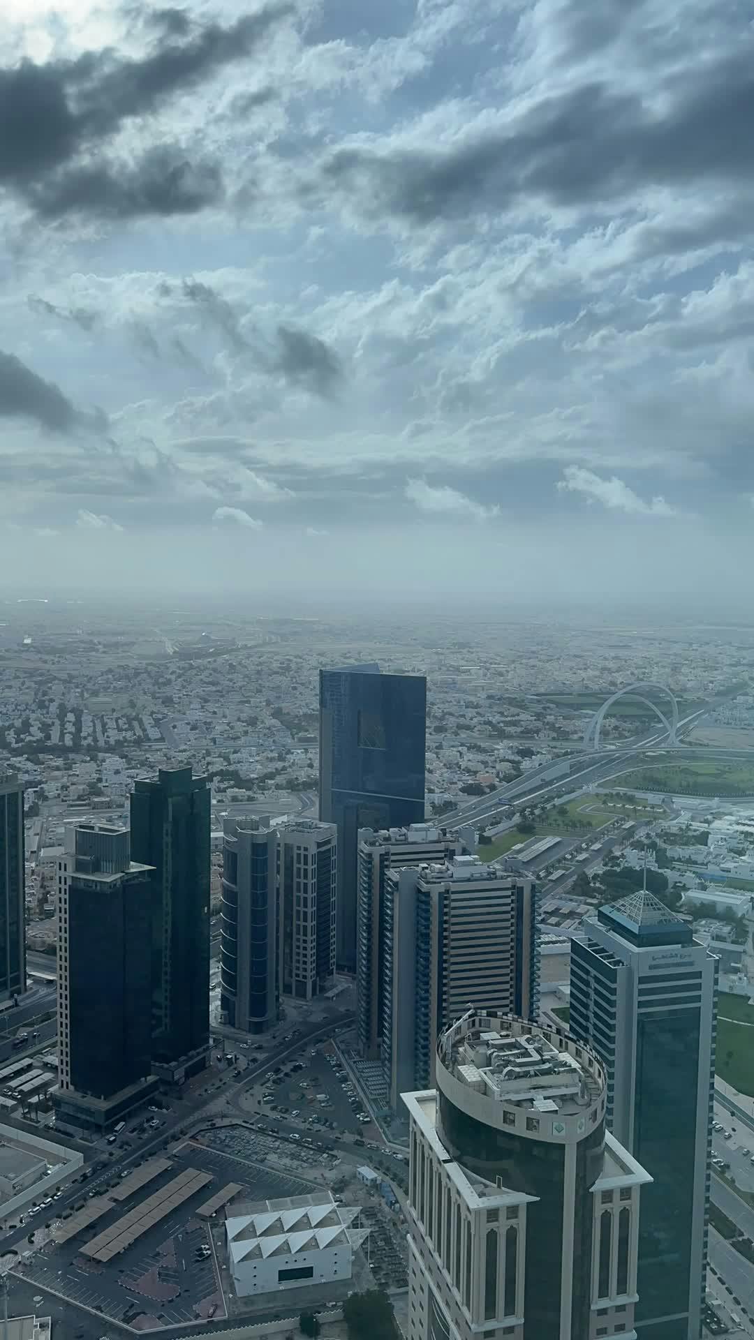Dramatic Aerial View of Modern Cityscape Free Stock Video Footage ...