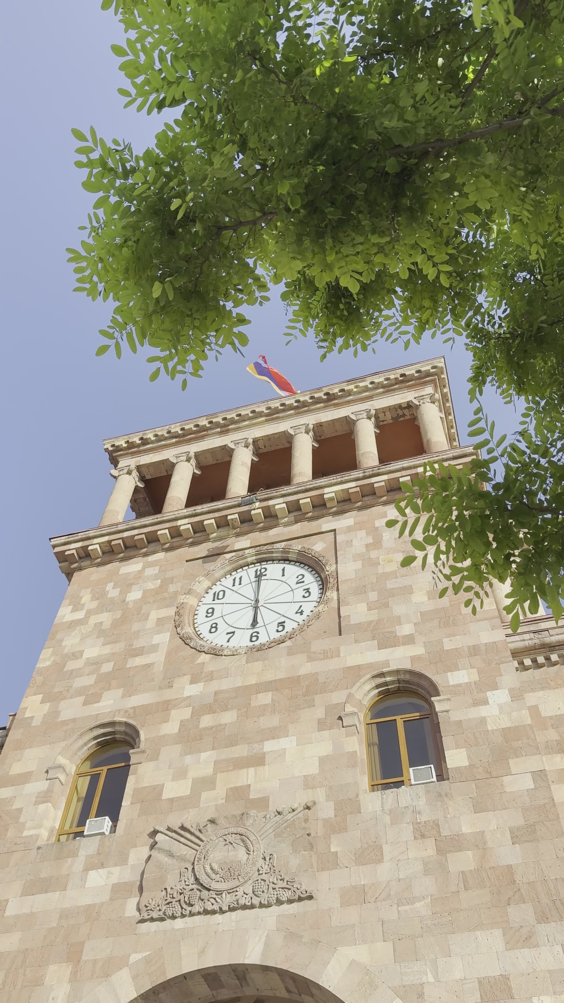 Historic Clock Tower in Yerevan, Armenia Free Stock Video Footage ...