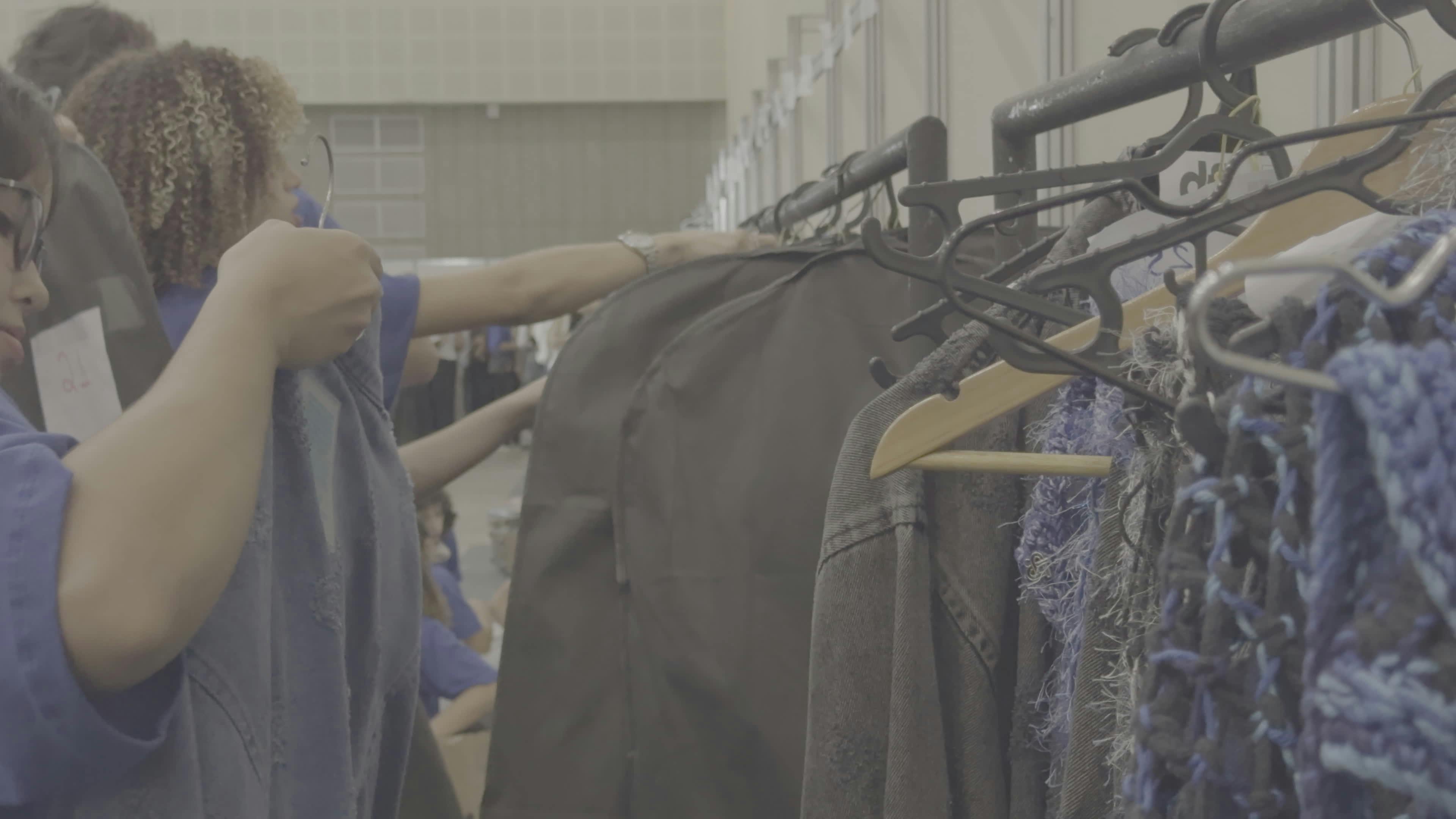 Backstage Fashion Show Wardrobe Preparation Free Stock Video Footage ...