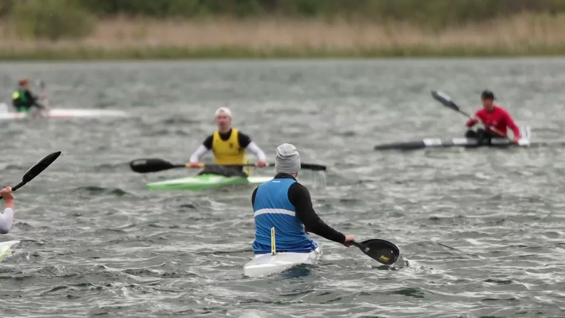 Exciting Kayak Race on Open Waters Free Stock Video Footage, Royalty ...