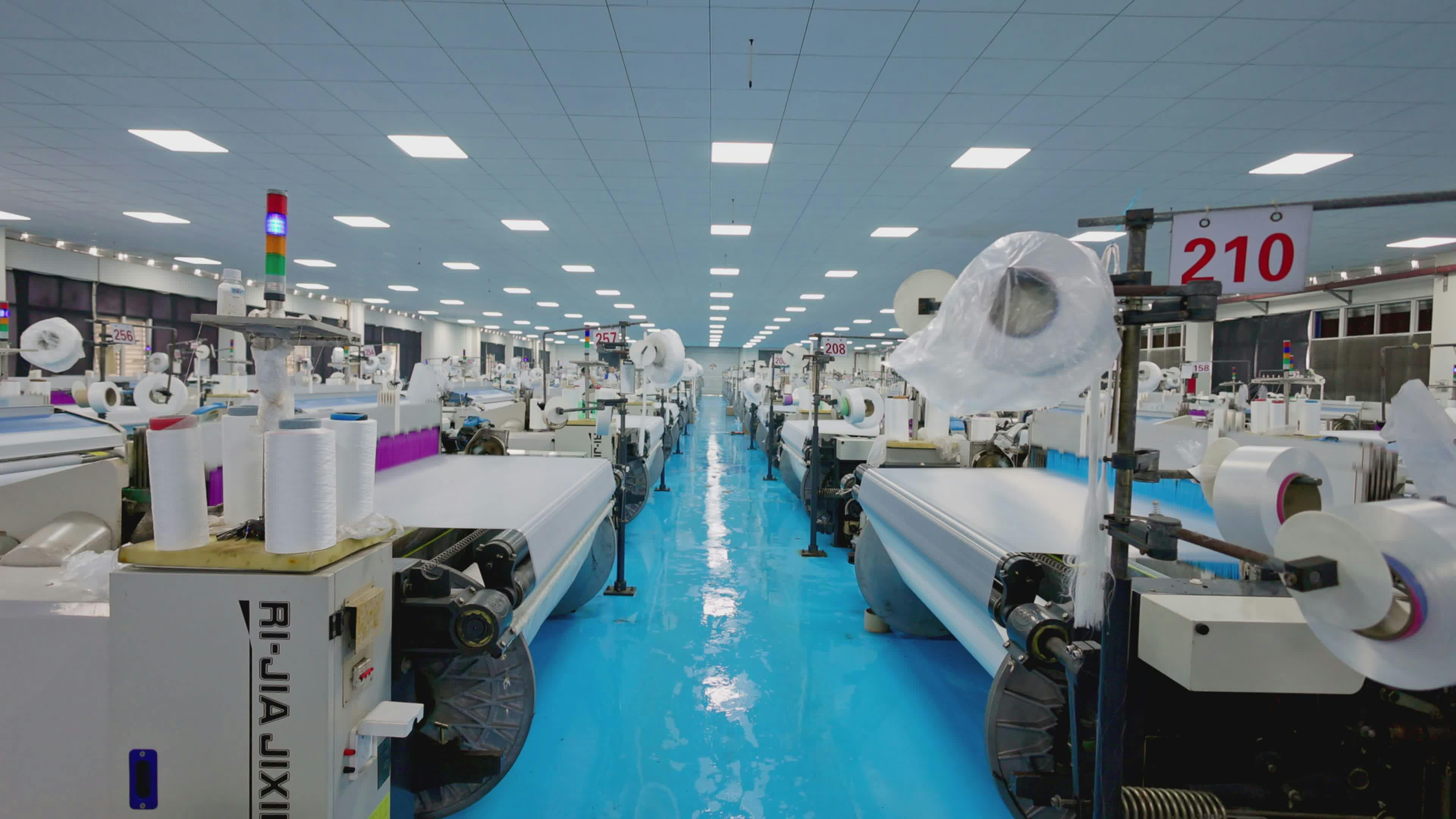 Modern Textile Factory with Advanced Machinery Free Stock Video Footage ...