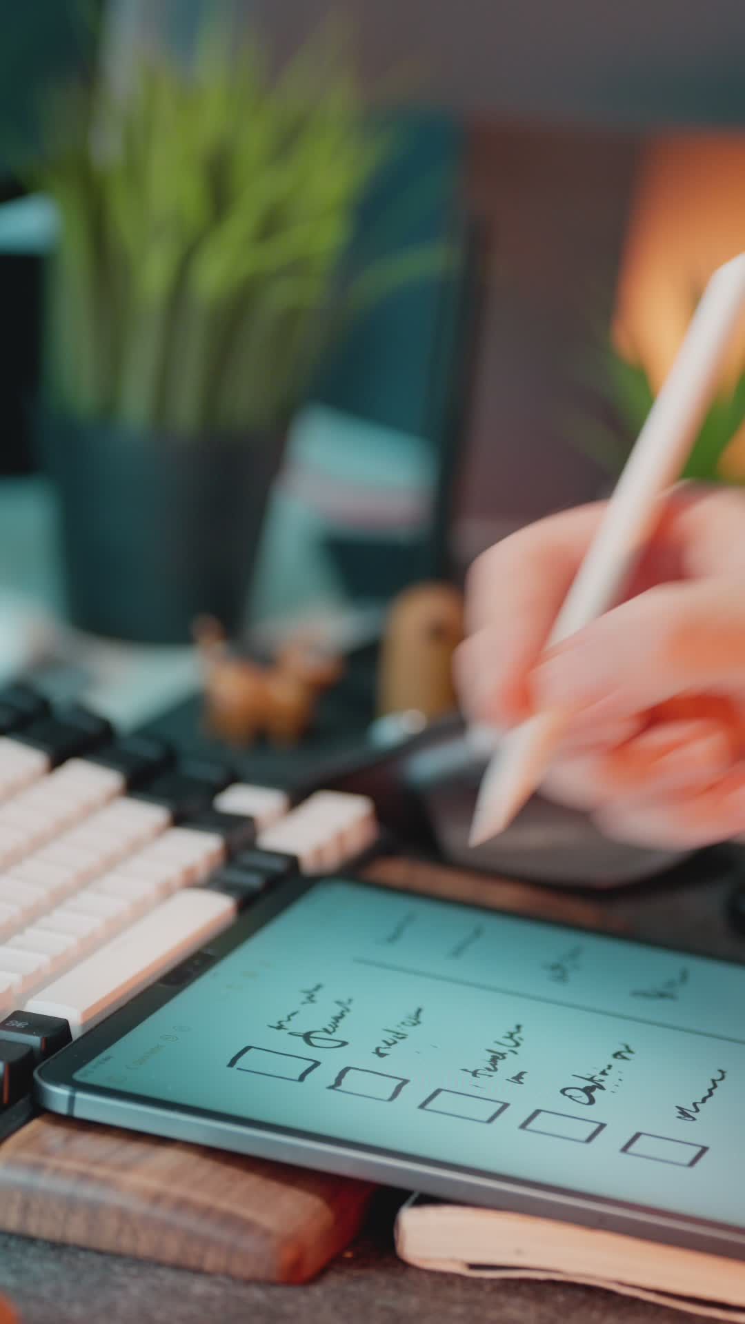 Man Writing a Checklist in Notebook on Desk Free Stock Video Footage ...