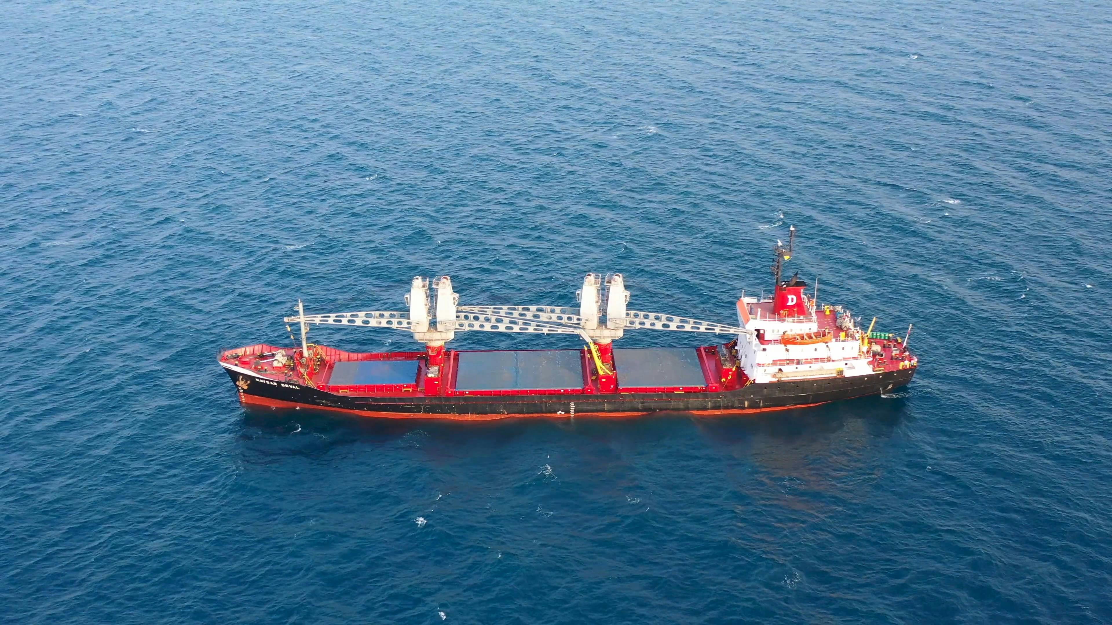 Red and Black Ship Sailing · Free Stock Video