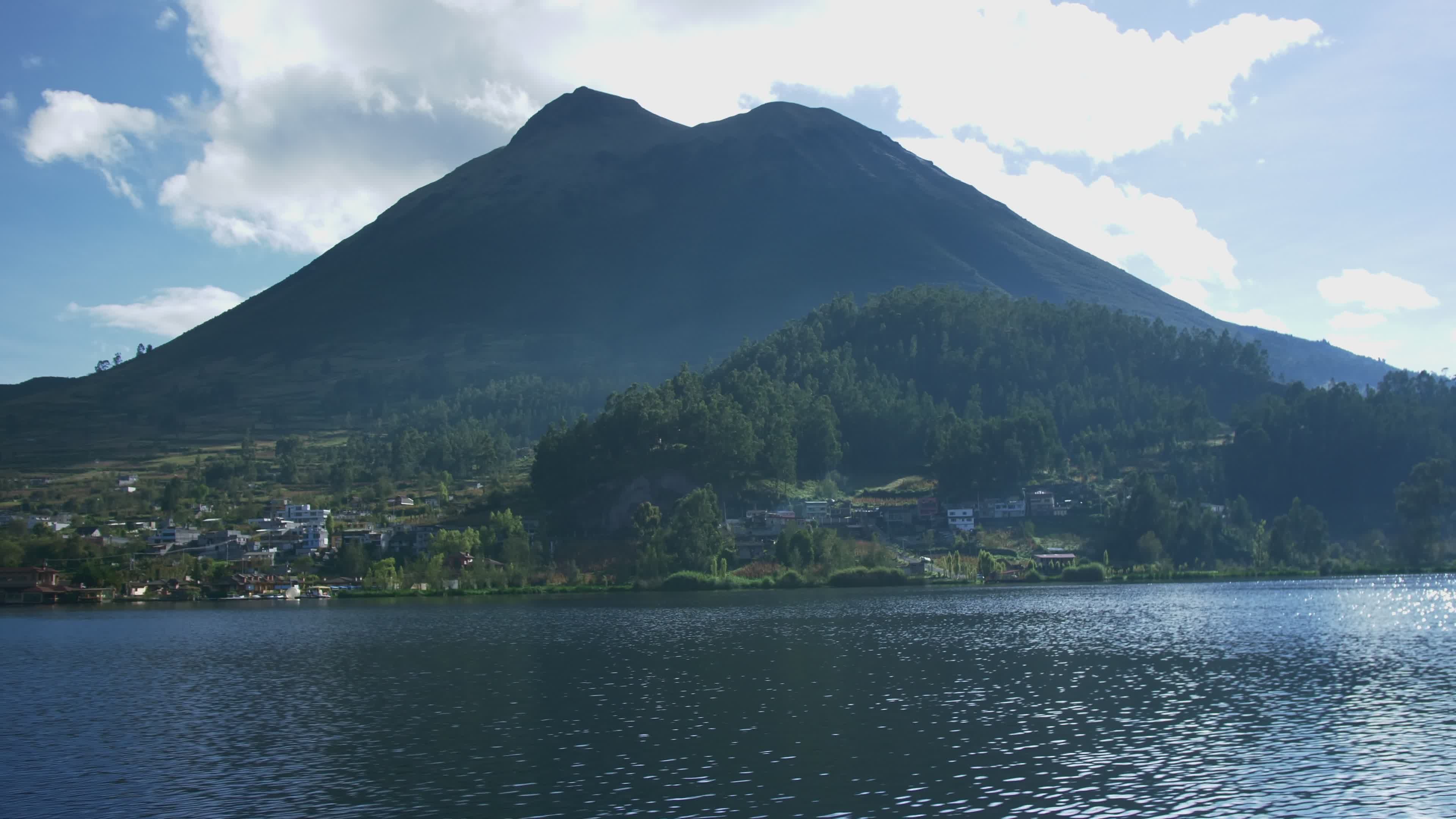Breathtaking View of Imbabura Volcano and Lake Free Stock Video Footage ...