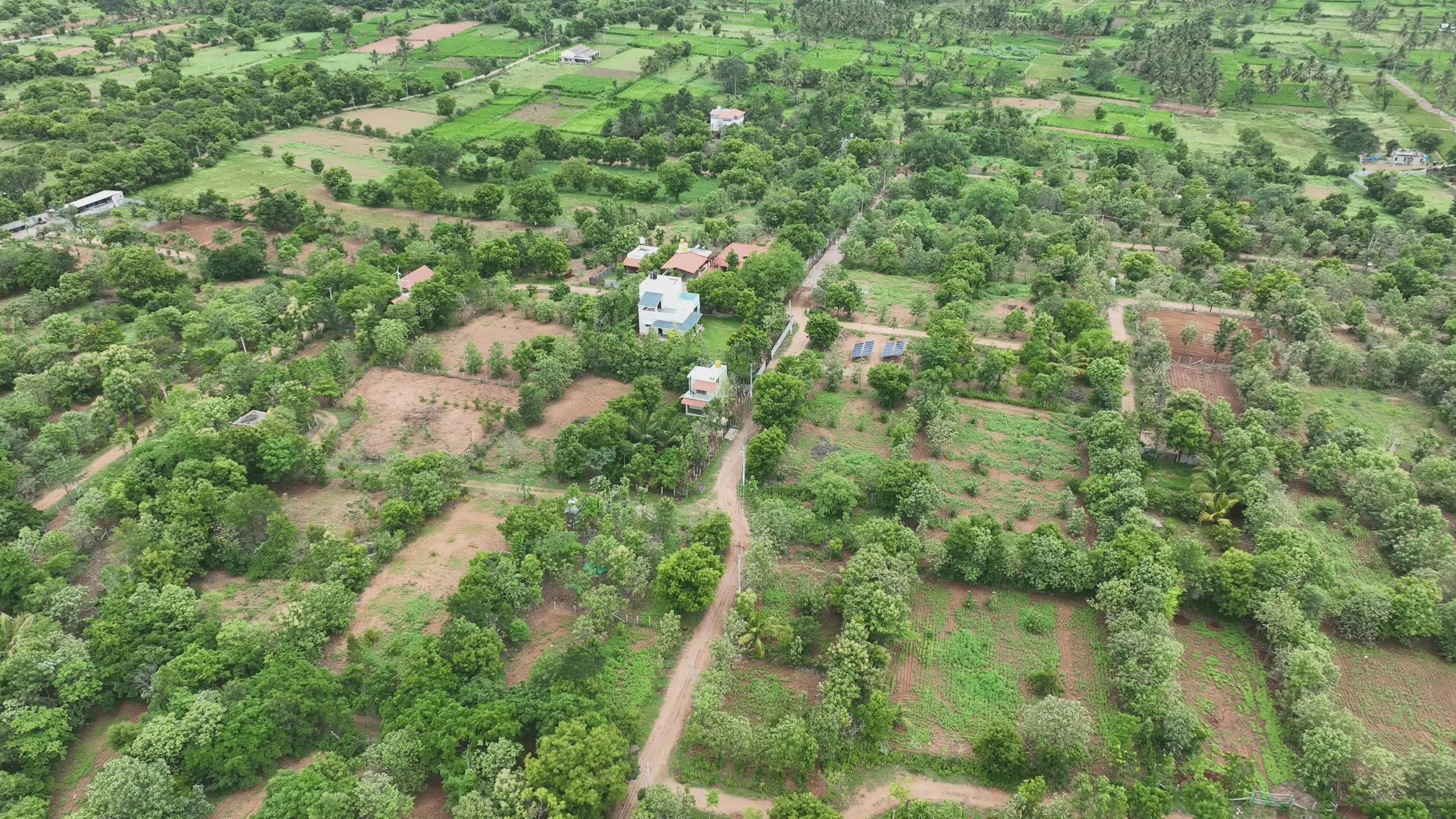 Lush Green Countryside Aerial View in 4K Free Stock Video Footage ...