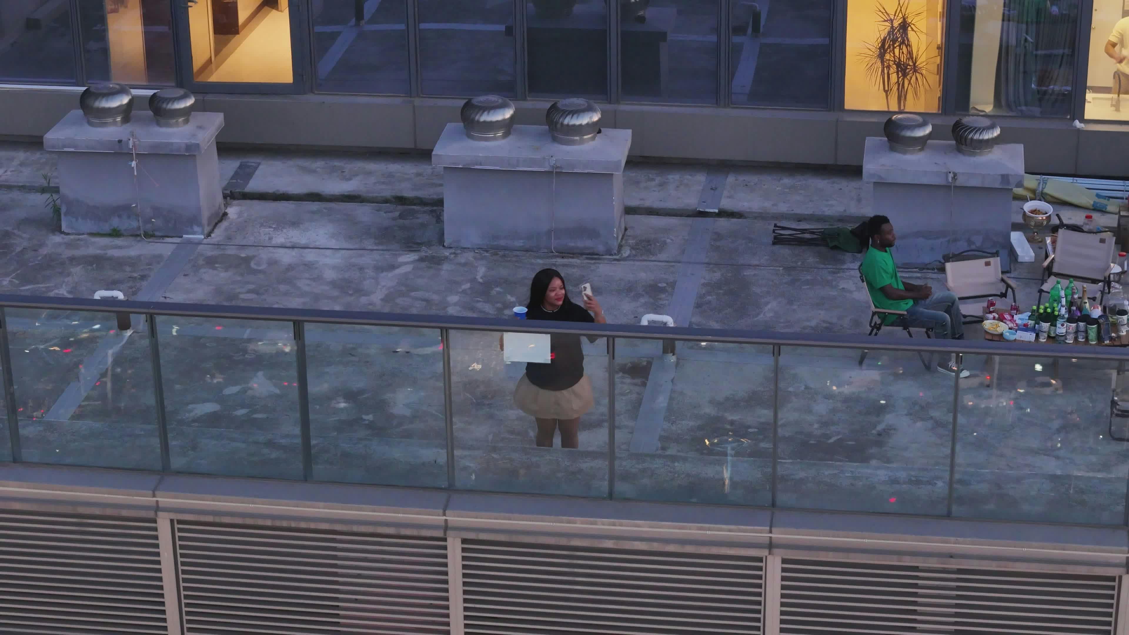 City Rooftop Evening Gathering with Friends Free Stock Video Footage ...