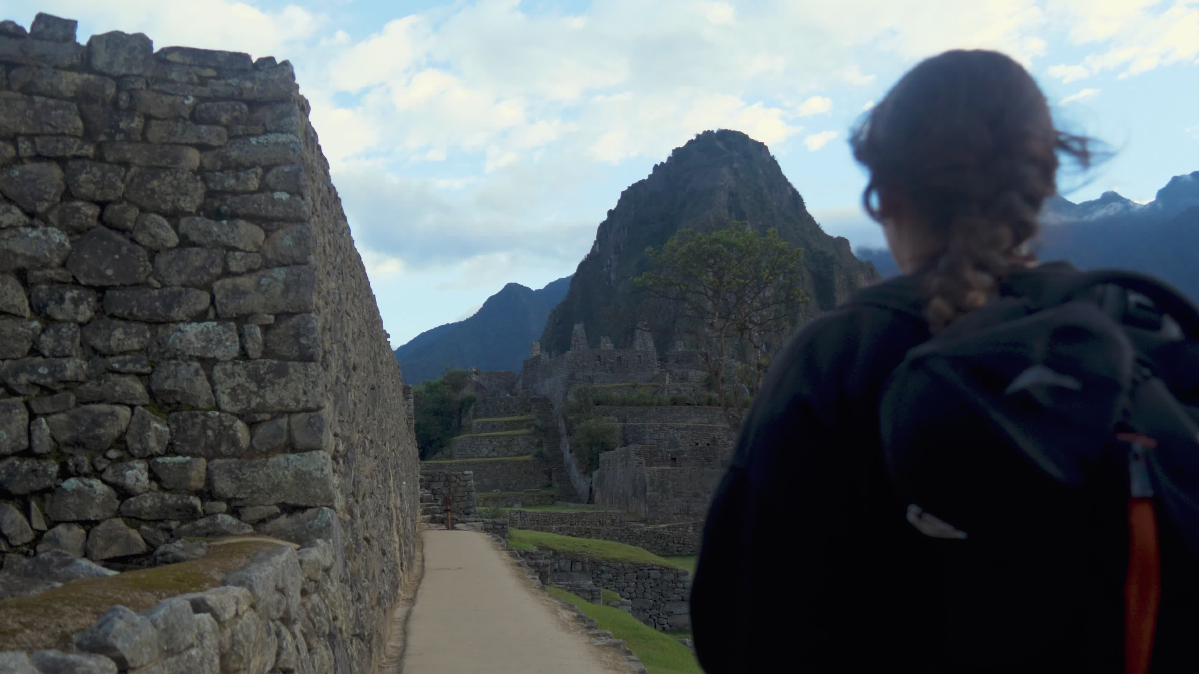 Exploring Machu Picchu's Historic Ruins Free Stock Video Footage ...