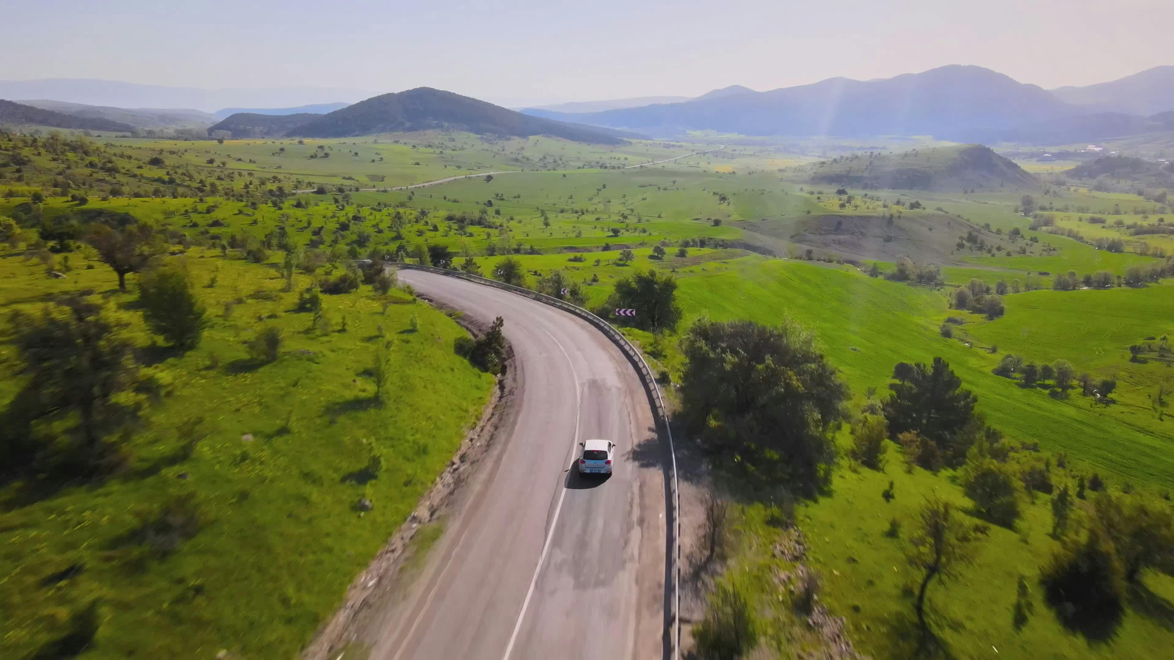 Scenic Drive through Lush Green Countryside Free Stock Video Footage ...
