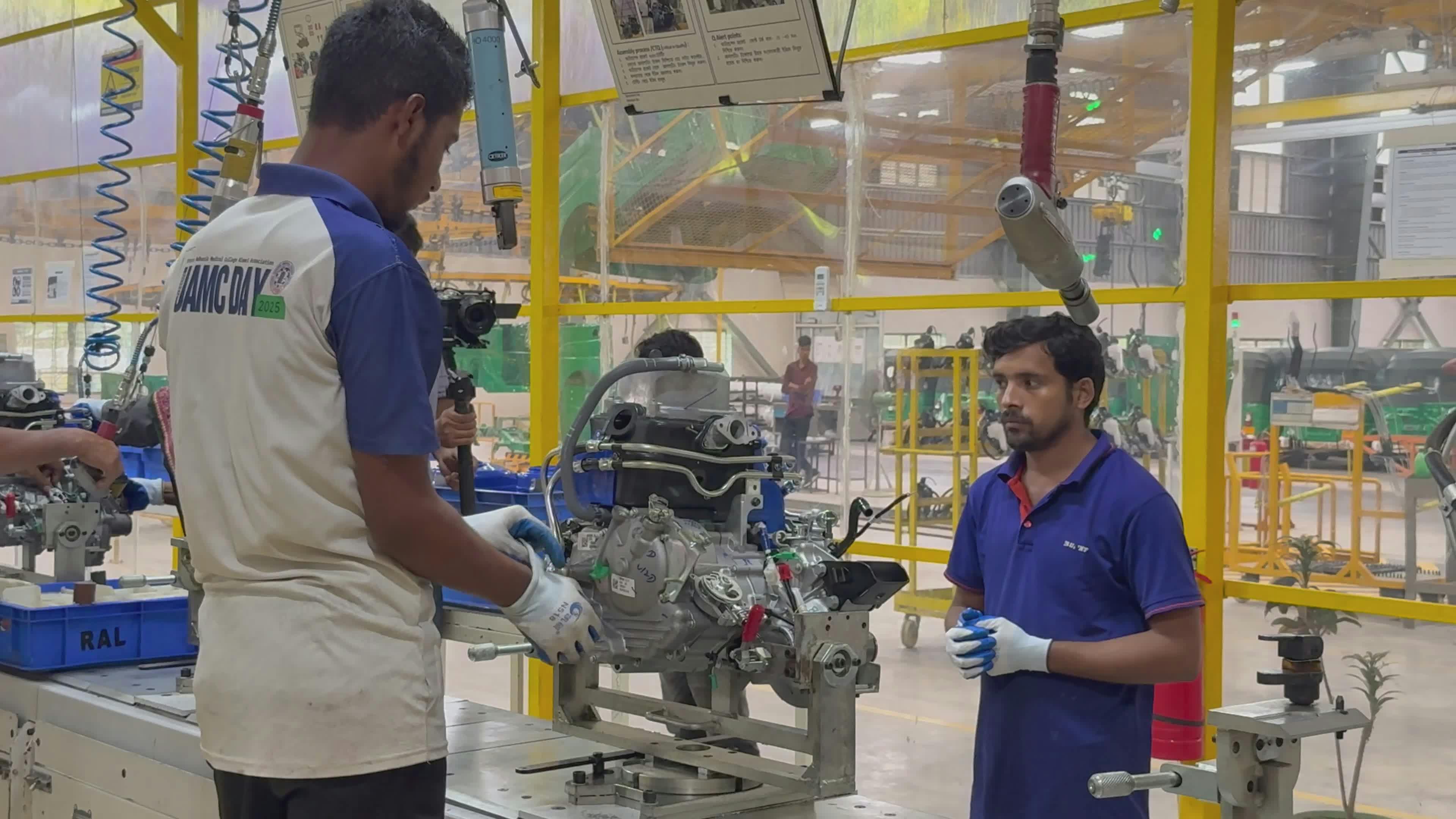 Assembly Line at Automobile Factory in Bangladesh Free Stock Video ...