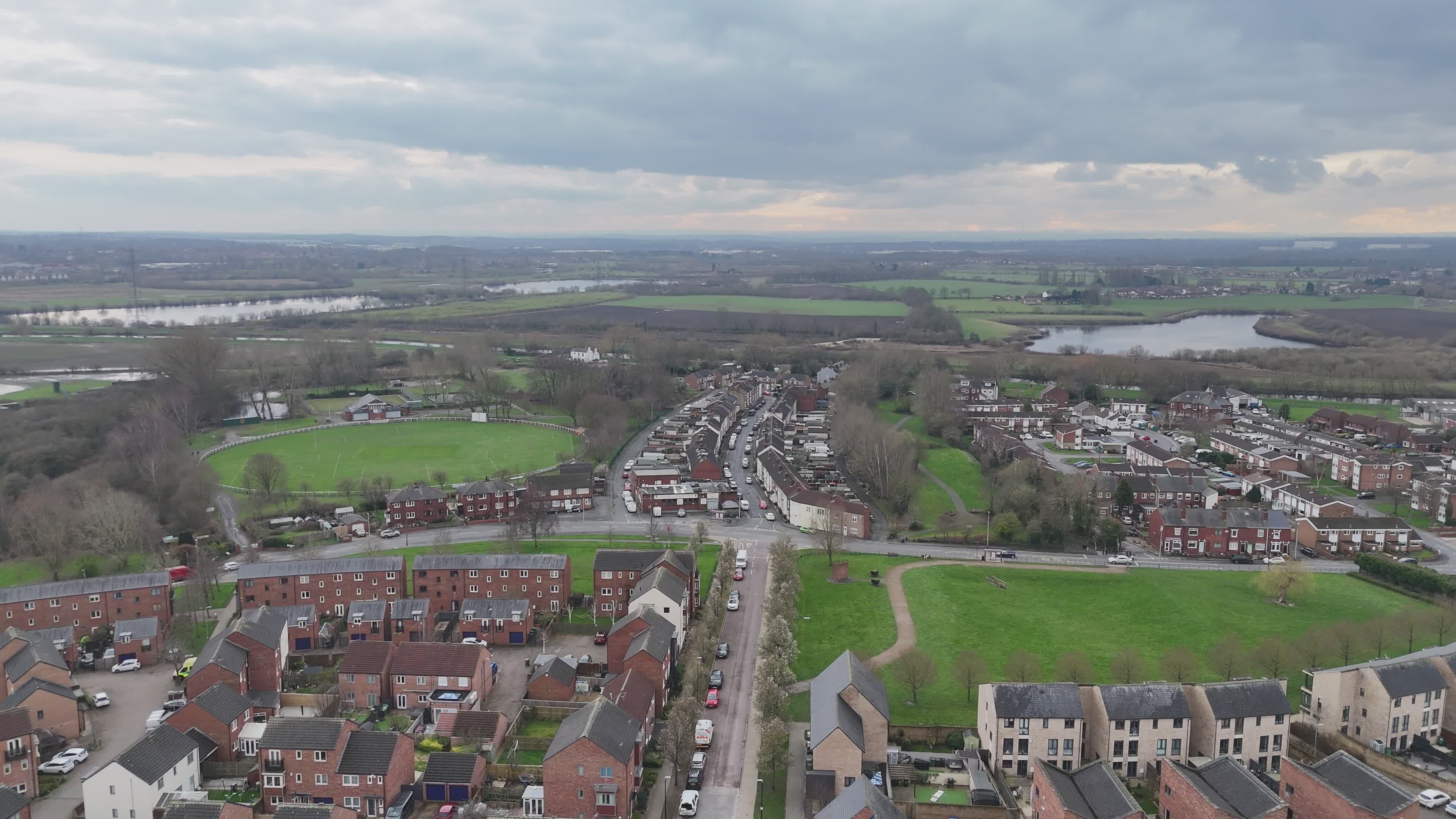 Scenic Aerial View of Suburban Countryside Free Stock Video Footage ...