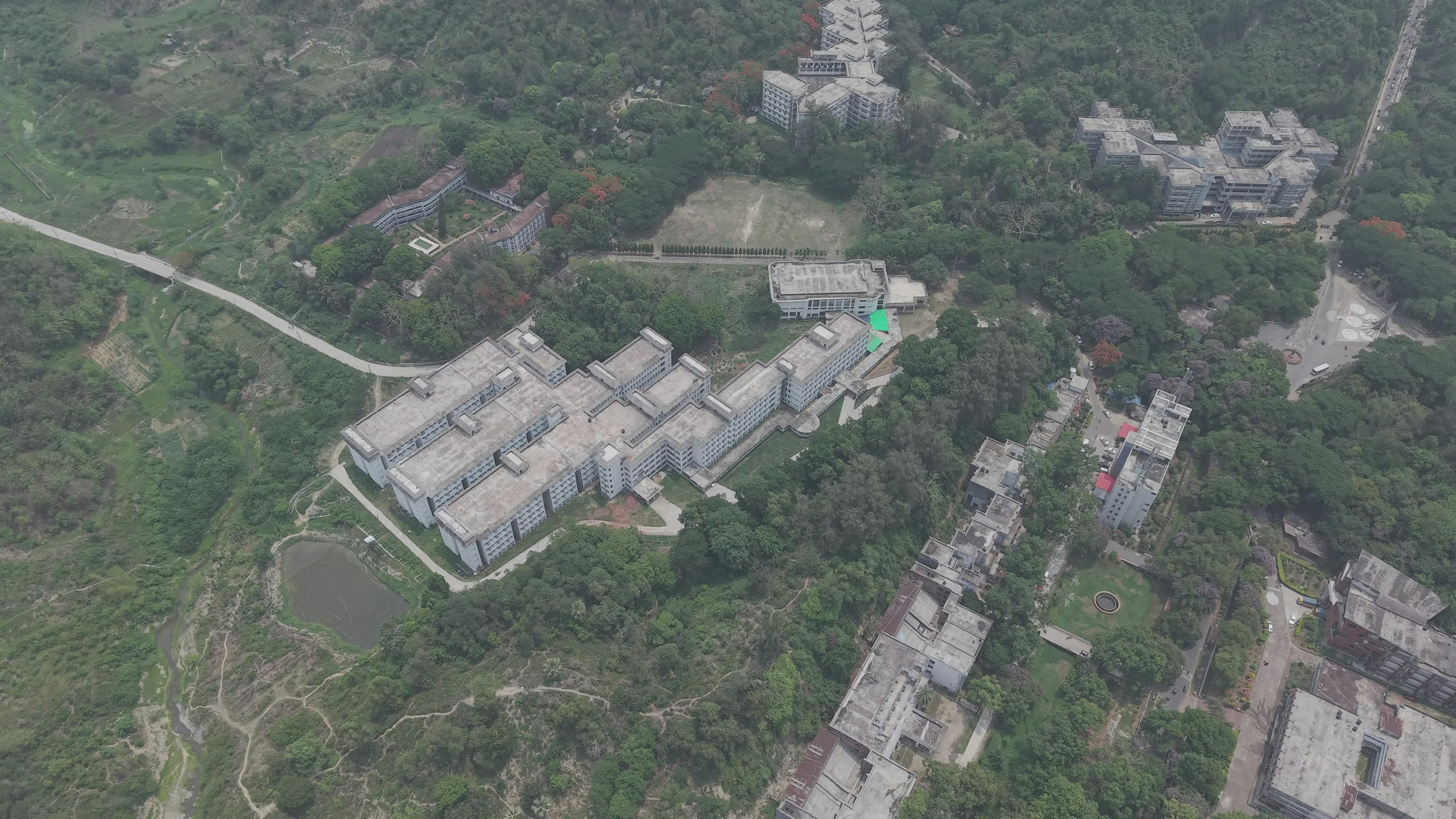 Aerial View of Chittagong University Campus Free Stock Video Footage ...