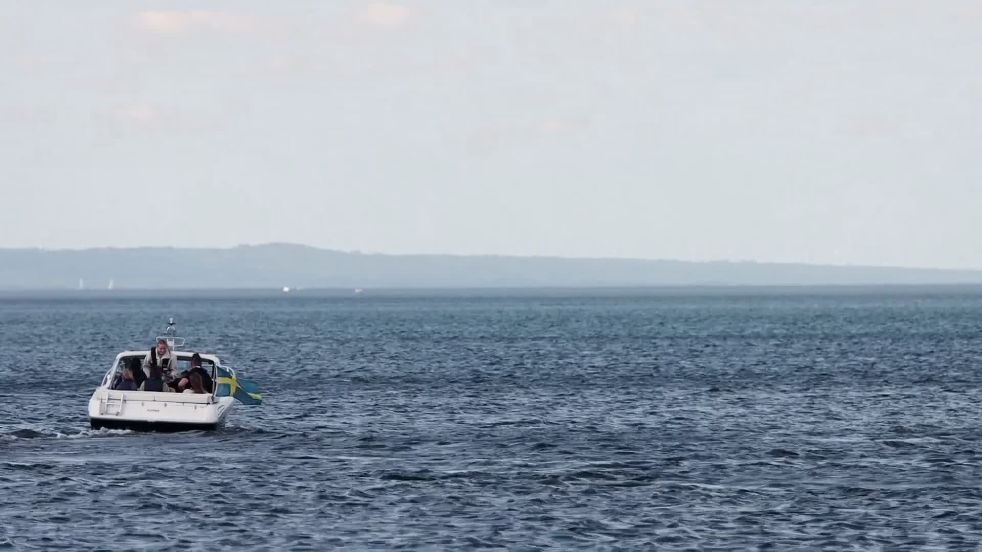 Serene Boat Journey on Open Blue Waters Free Stock Video Footage ...