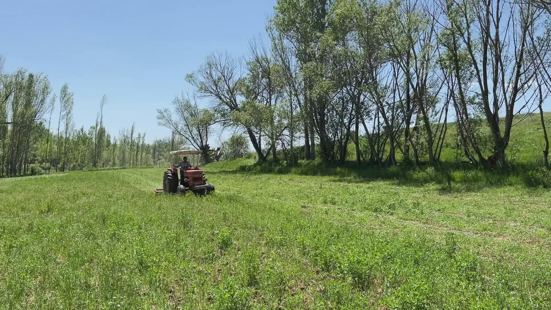 Tractor Plowing Field on a Sunny Day Free Stock Video Footage, Royalty ...