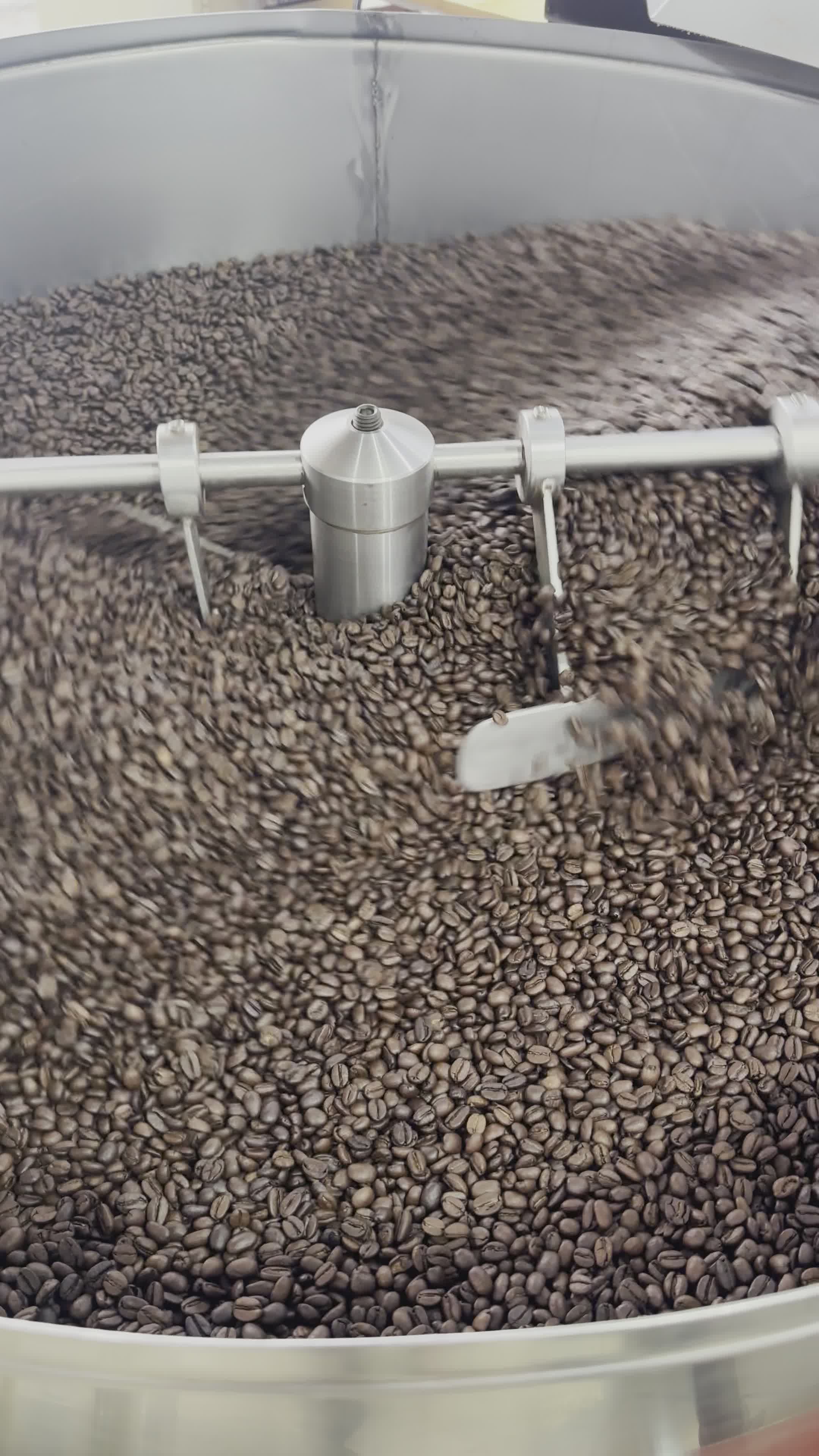 Rotating Coffee Beans in Roasting Machine Free Stock Video Footage ...