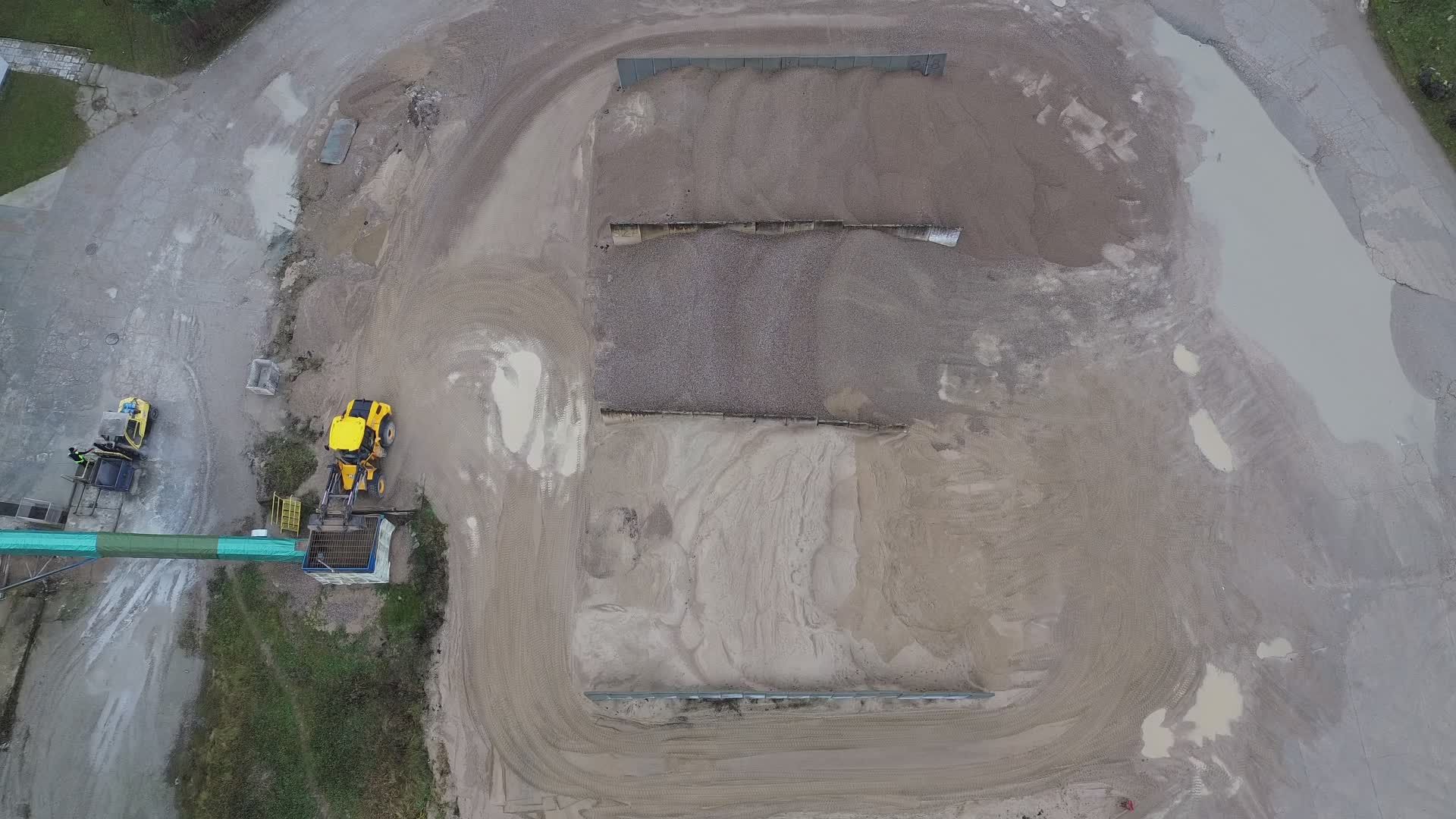 Aerial View of Construction Site Operations Free Stock Video Footage ...