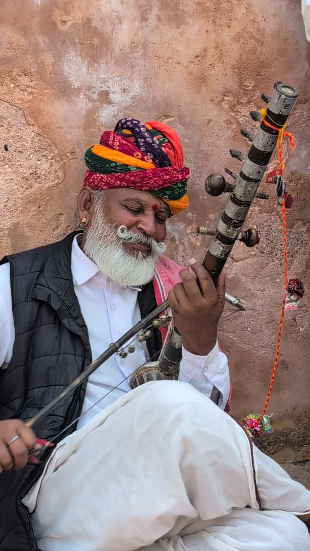 Traditional Musician Playing Stringed Instrument Free Stock Video ...