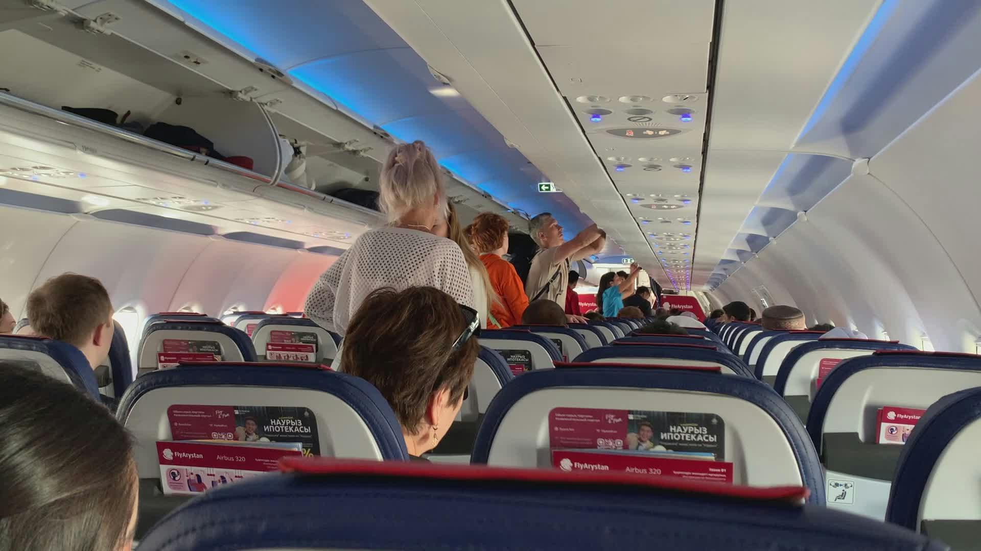 In-flight Cabin with Passengers Seated Free Stock Video Footage ...