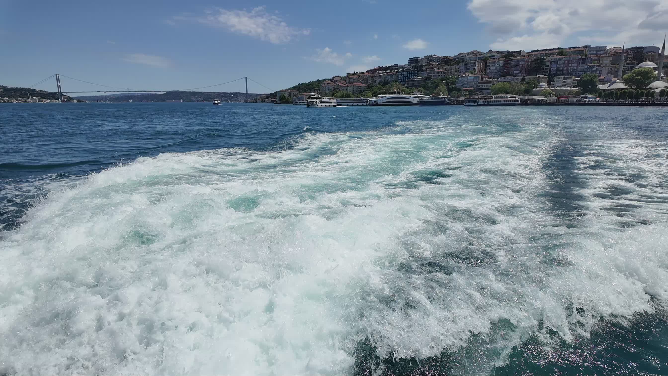 Scenic Ocean Journey with Waves and Boats Free Stock Video Footage ...