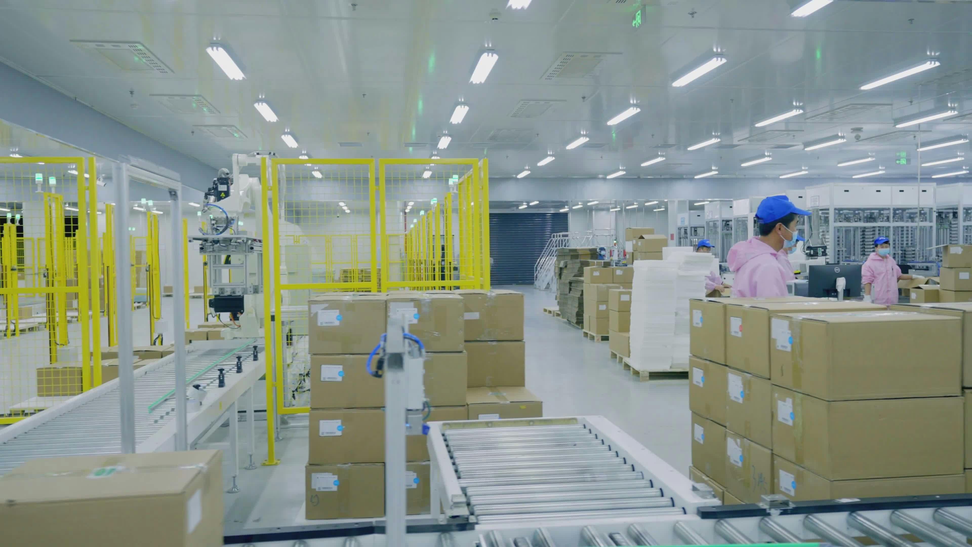 Automated Warehouse with Workers Managing Packages Free Stock Video Footage, Royalty-Free 4K ...