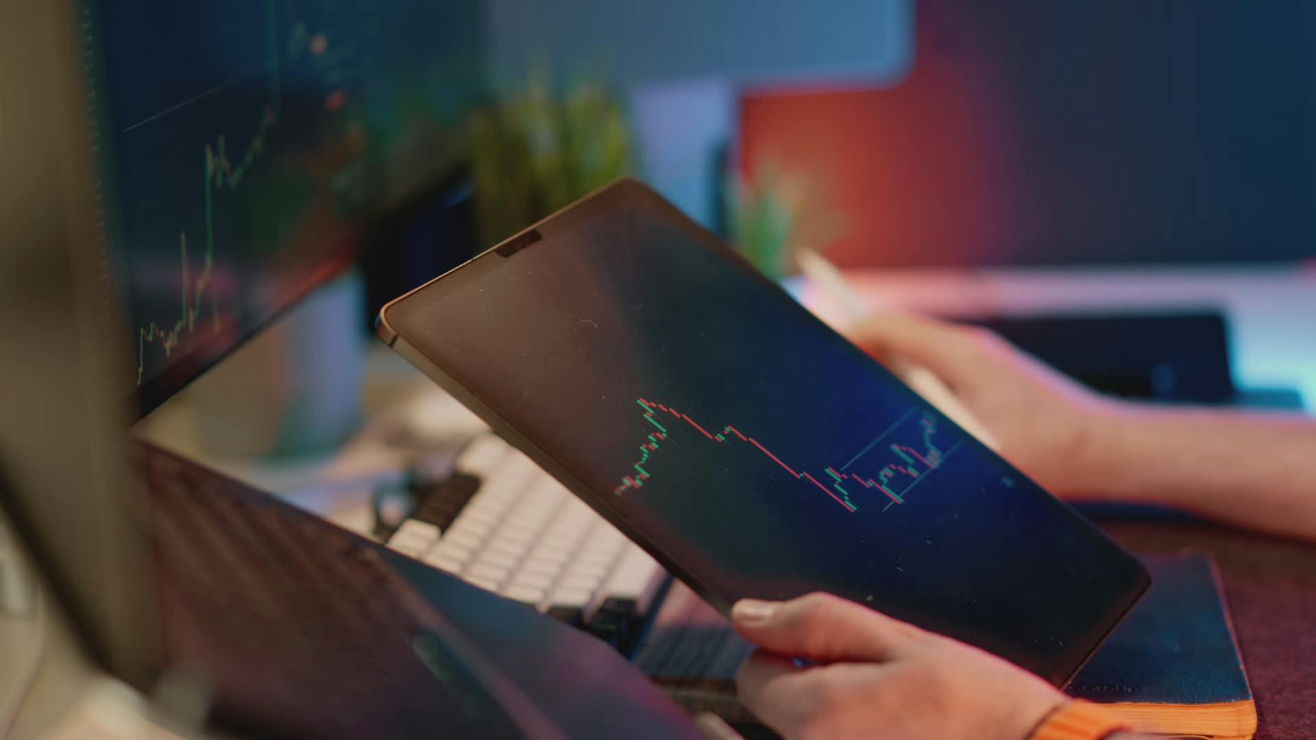 Digital Tablet with Stylus in Business Workspace Free Stock Video ...