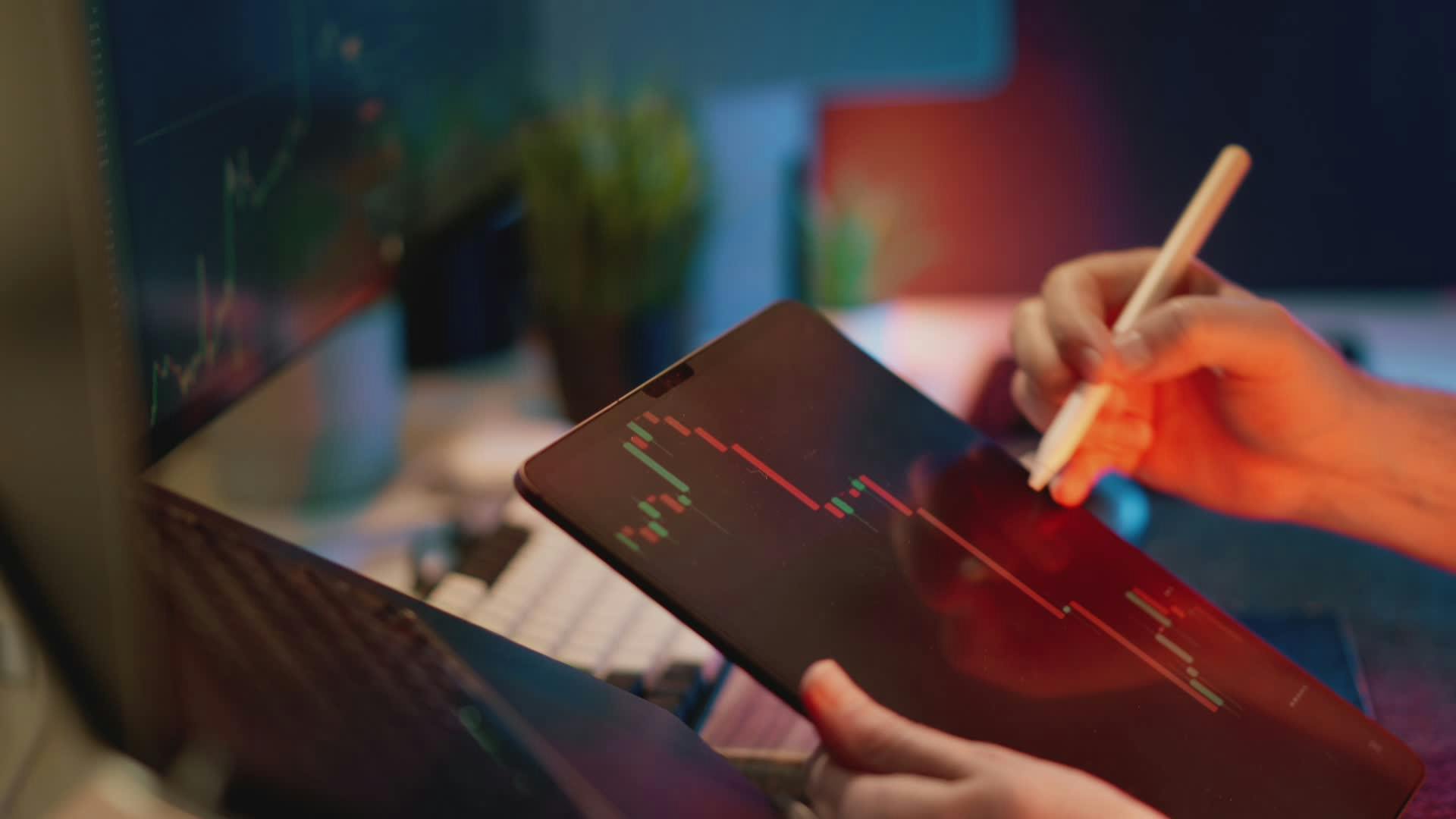 Digital Tablet with Stylus in Business Workspace Free Stock Video ...