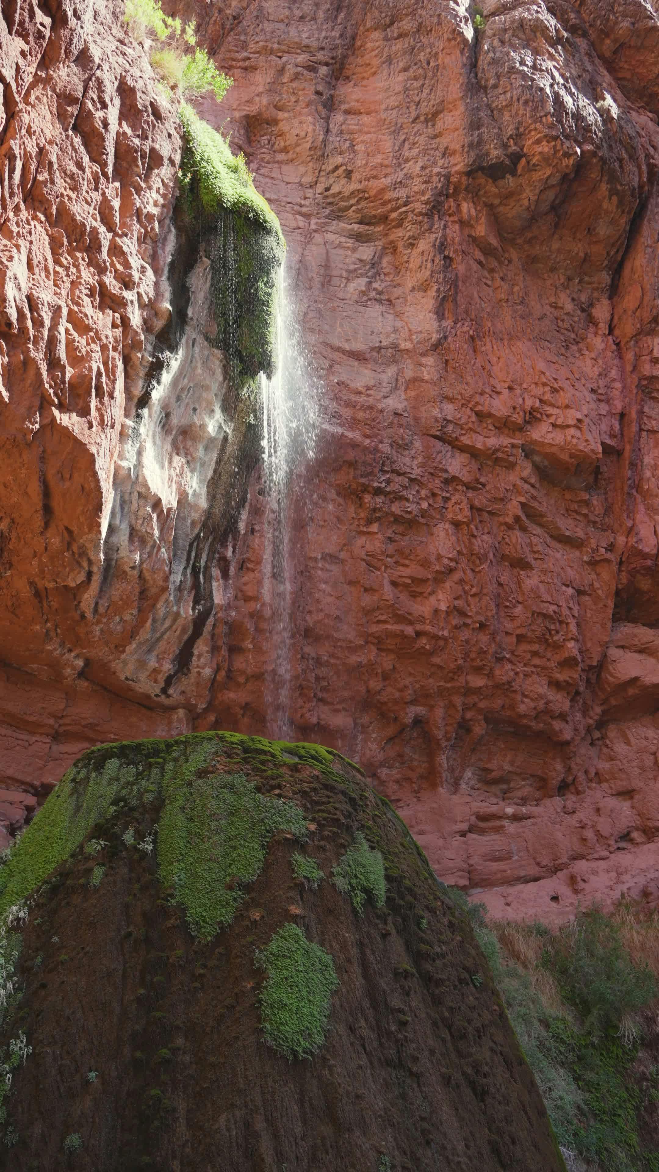 Majestic Waterfall at Grand Canyon Rim Free Stock Video Footage ...