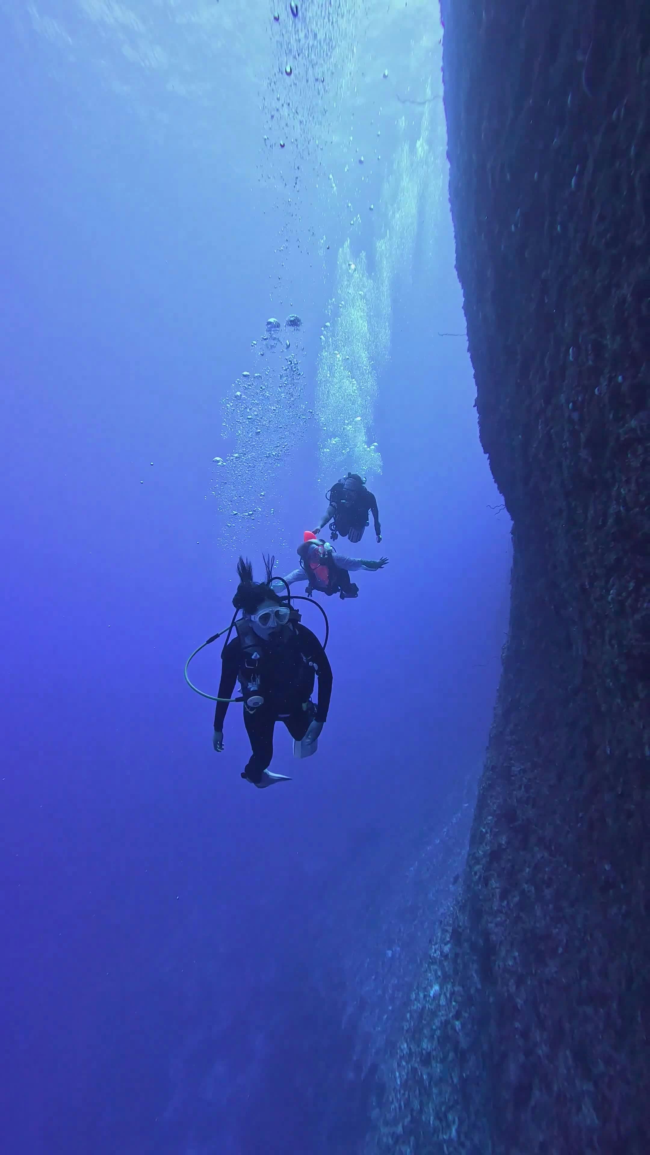 Underwater Adventure through Deep Sea Cavern Free Stock Video Footage ...