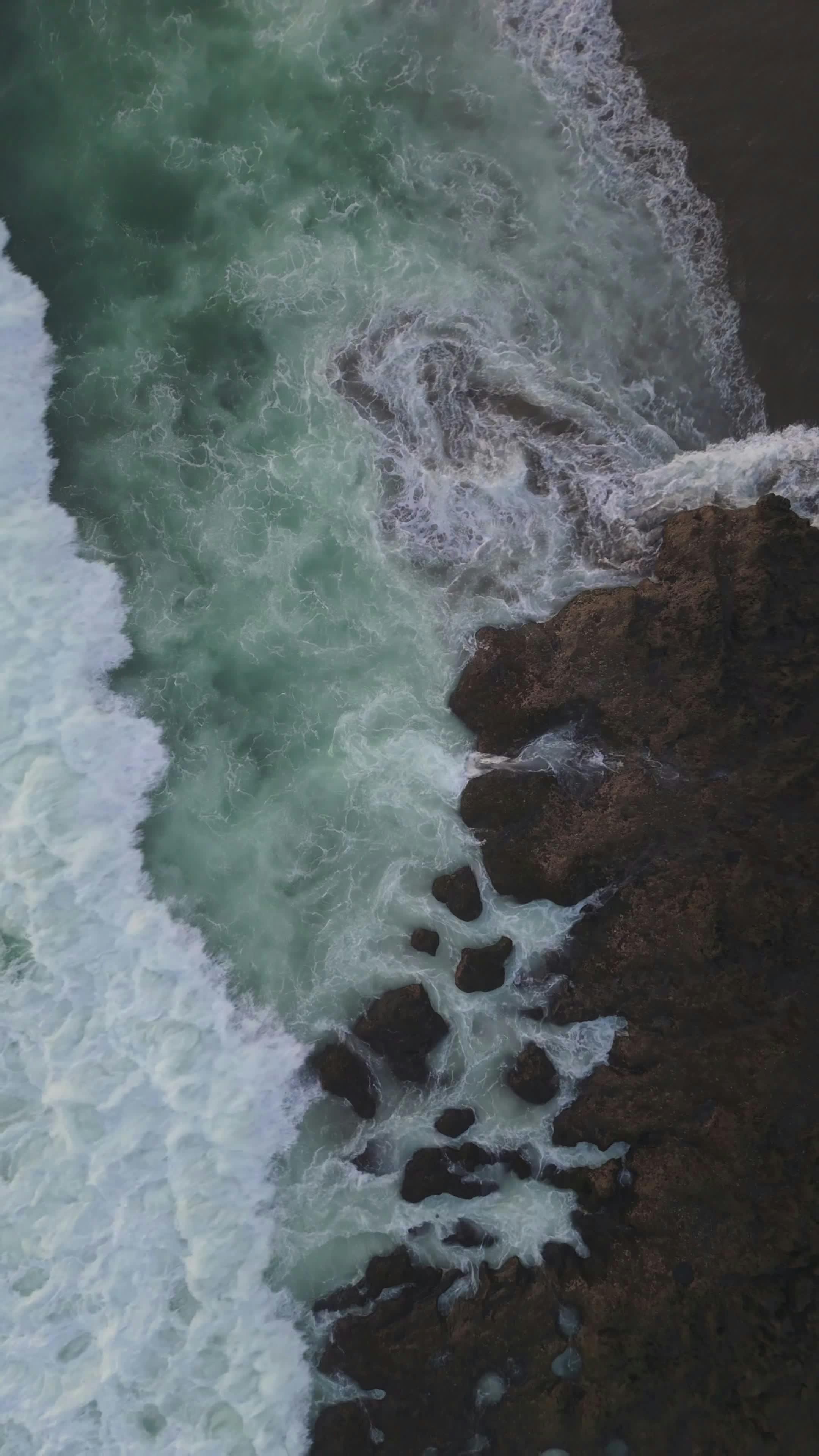 Stunning Aerial View of Bali's Rugged Coastline Free Stock Video ...