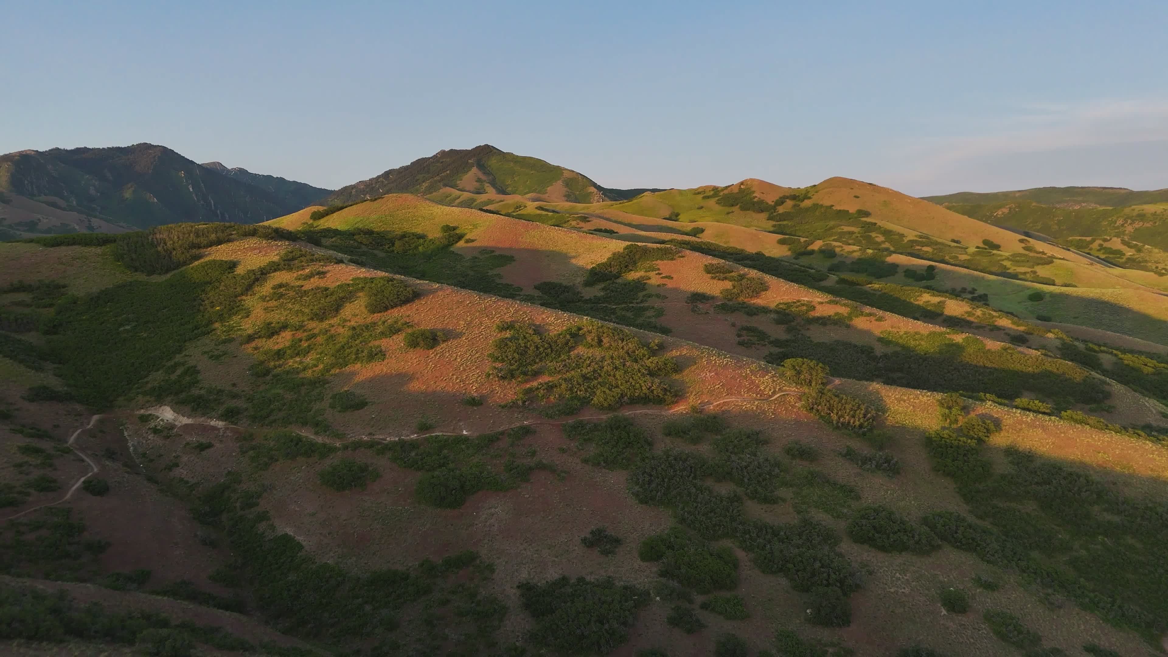 Drone View of Utah Foothills During Sunset Free Stock Video Footage ...