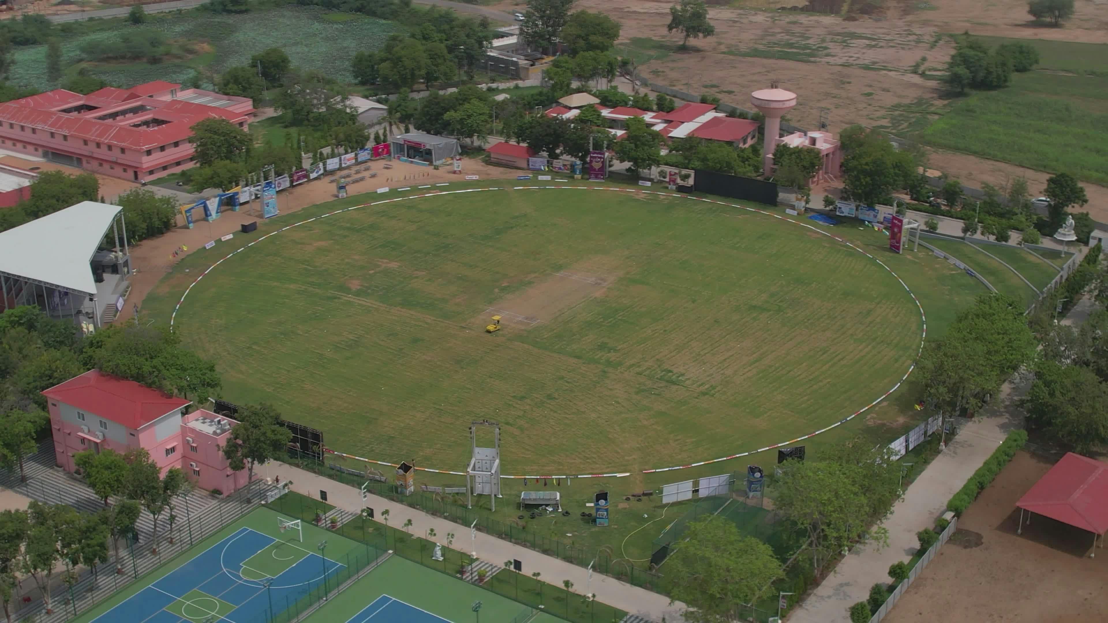 Aerial View of Village Cricket Ground Free Stock Video Footage, Royalty ...