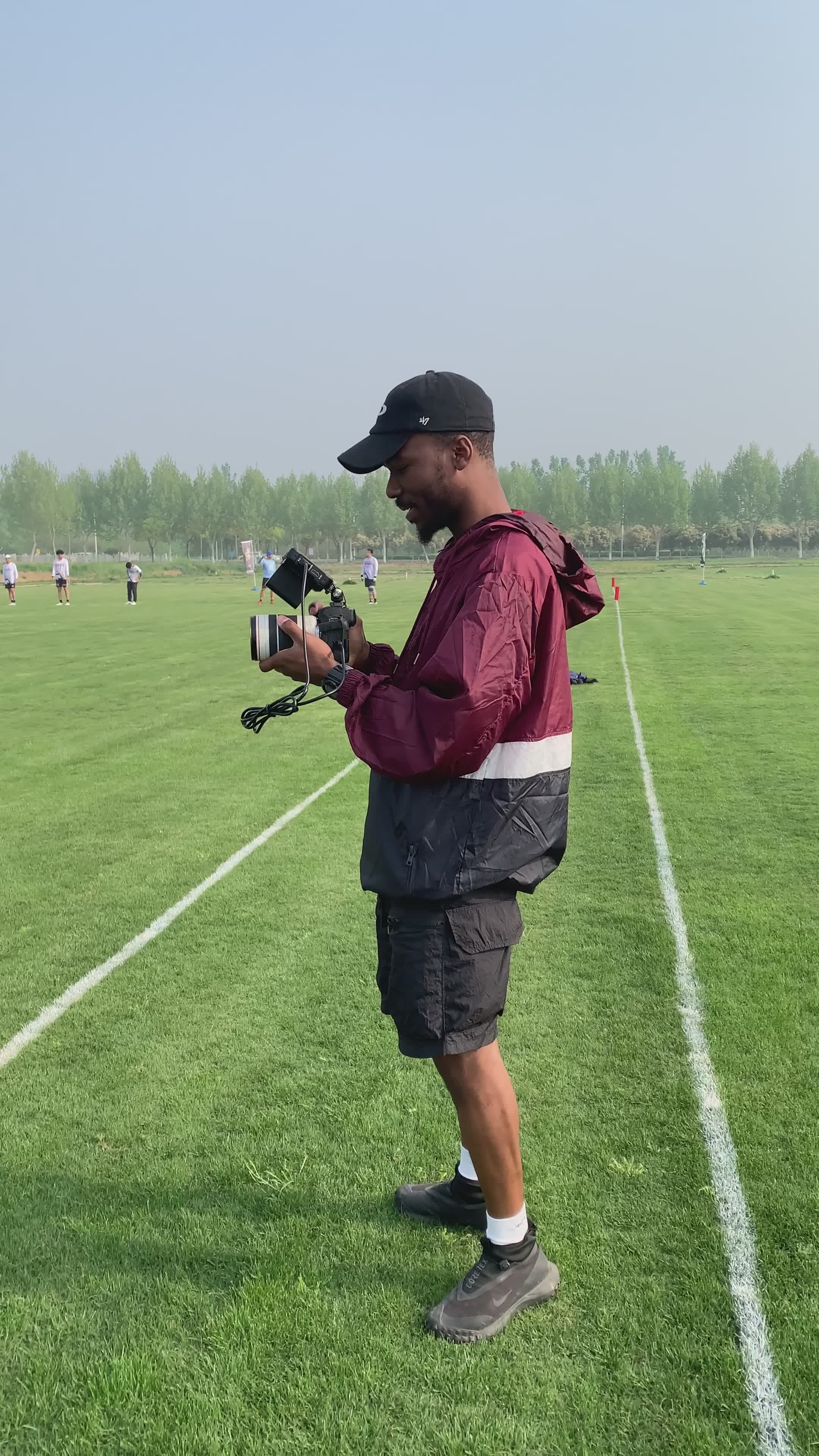 Videographer Filming Outdoor Sports Game Free Stock Video Footage ...
