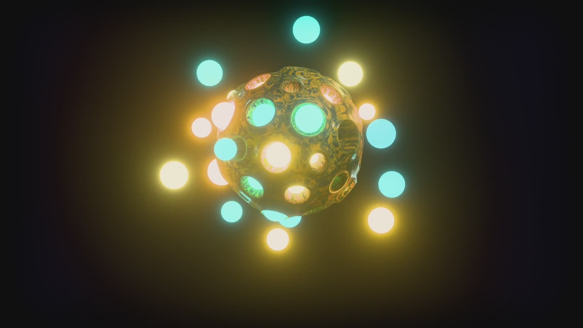 Glowing Spherical Abstract Light Animation Free Stock Video Footage ...