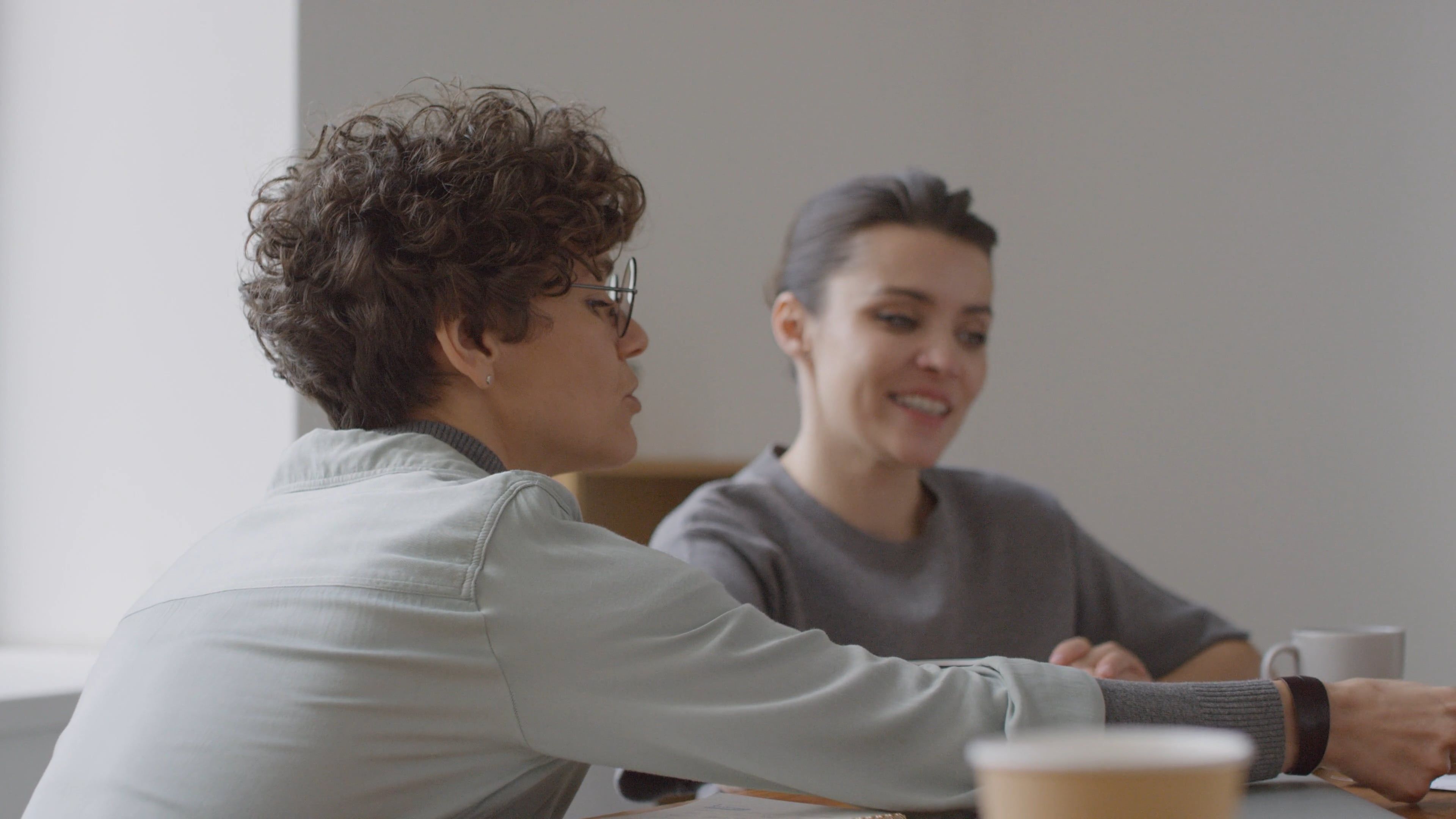 Two Women Talking Inside The Office Free Stock Video Footage, Royalty ...