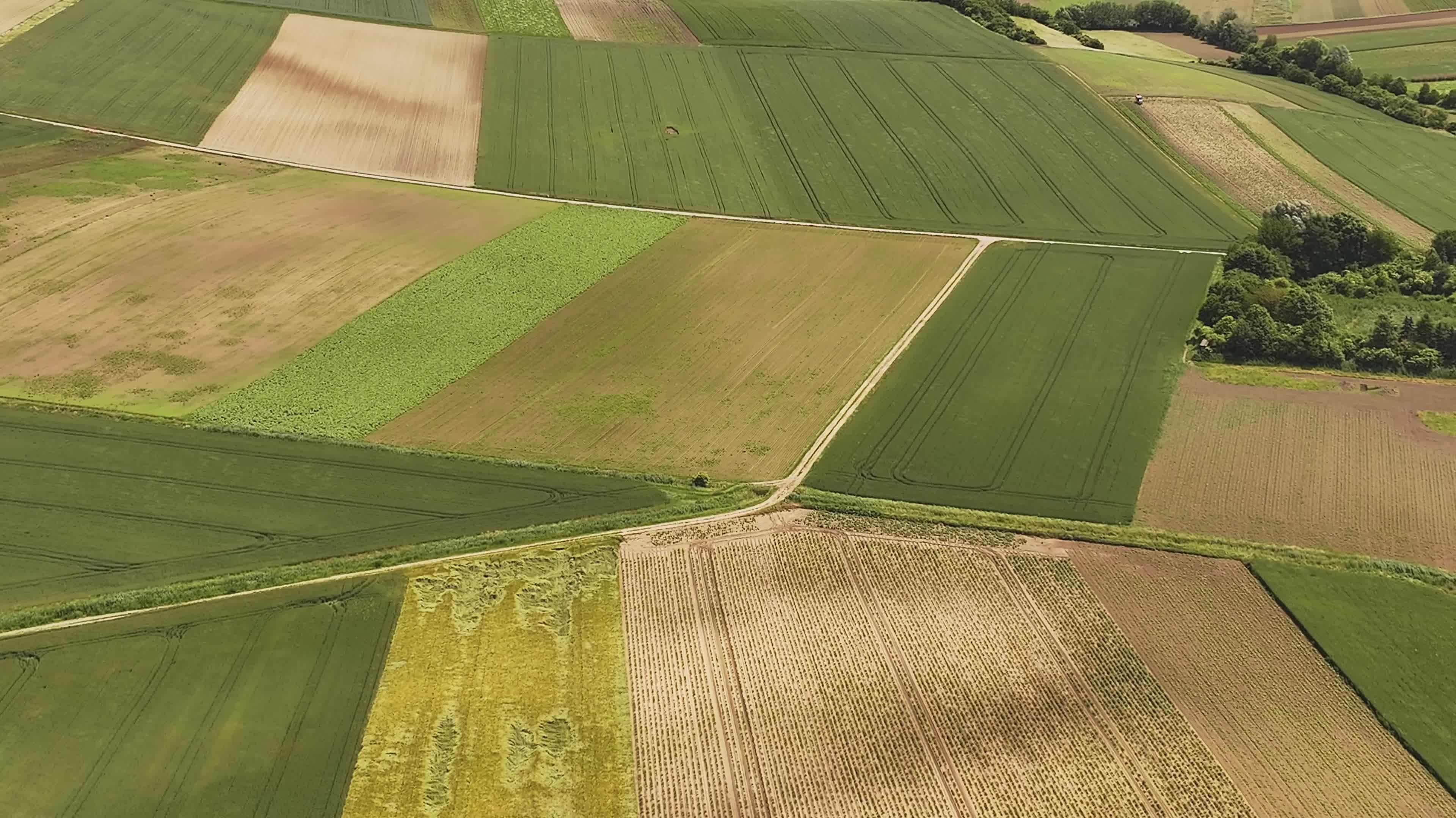 Aerial View of Scenic Austrian Farmland Free Stock Video Footage ...