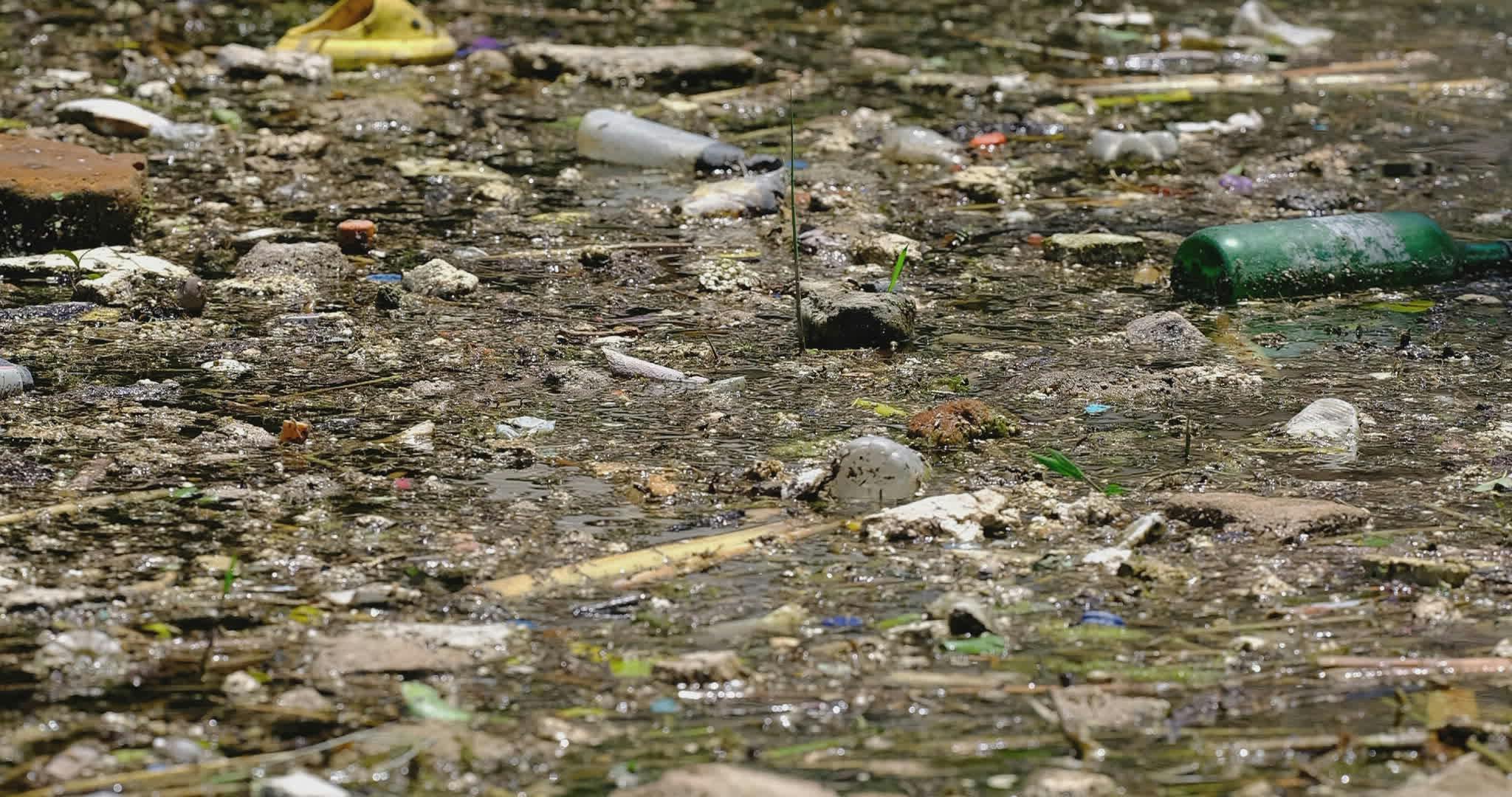 Pollution Crisis: Plastic Waste in Waterways Free Stock Video Footage ...