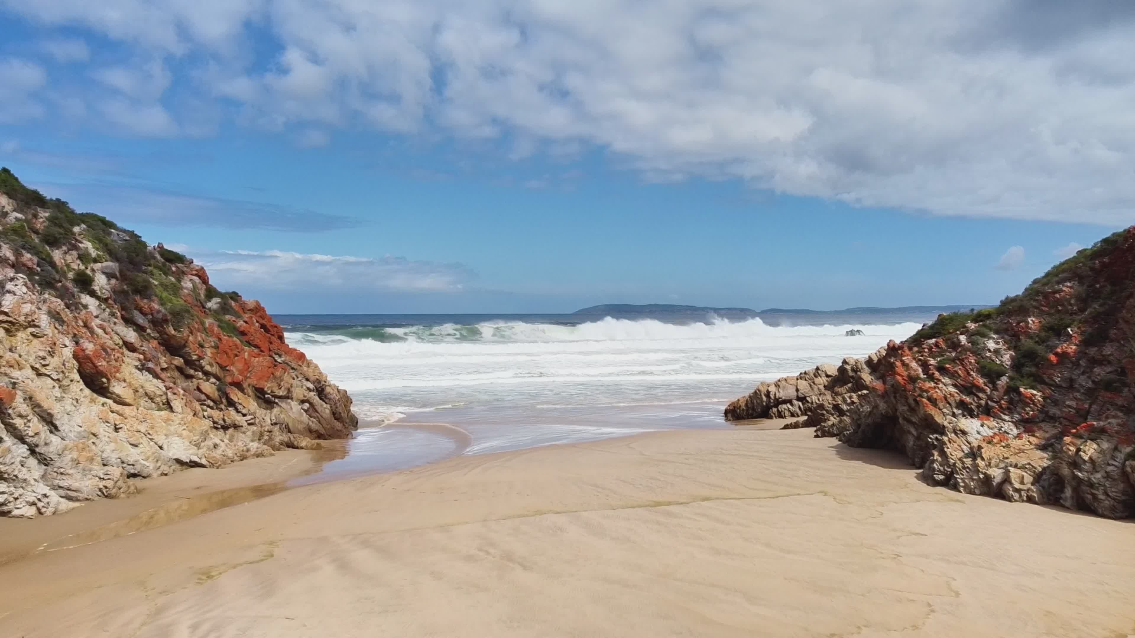 Scenic Beach Waves at Plettenberg Bay Free Stock Video Footage, Royalty ...