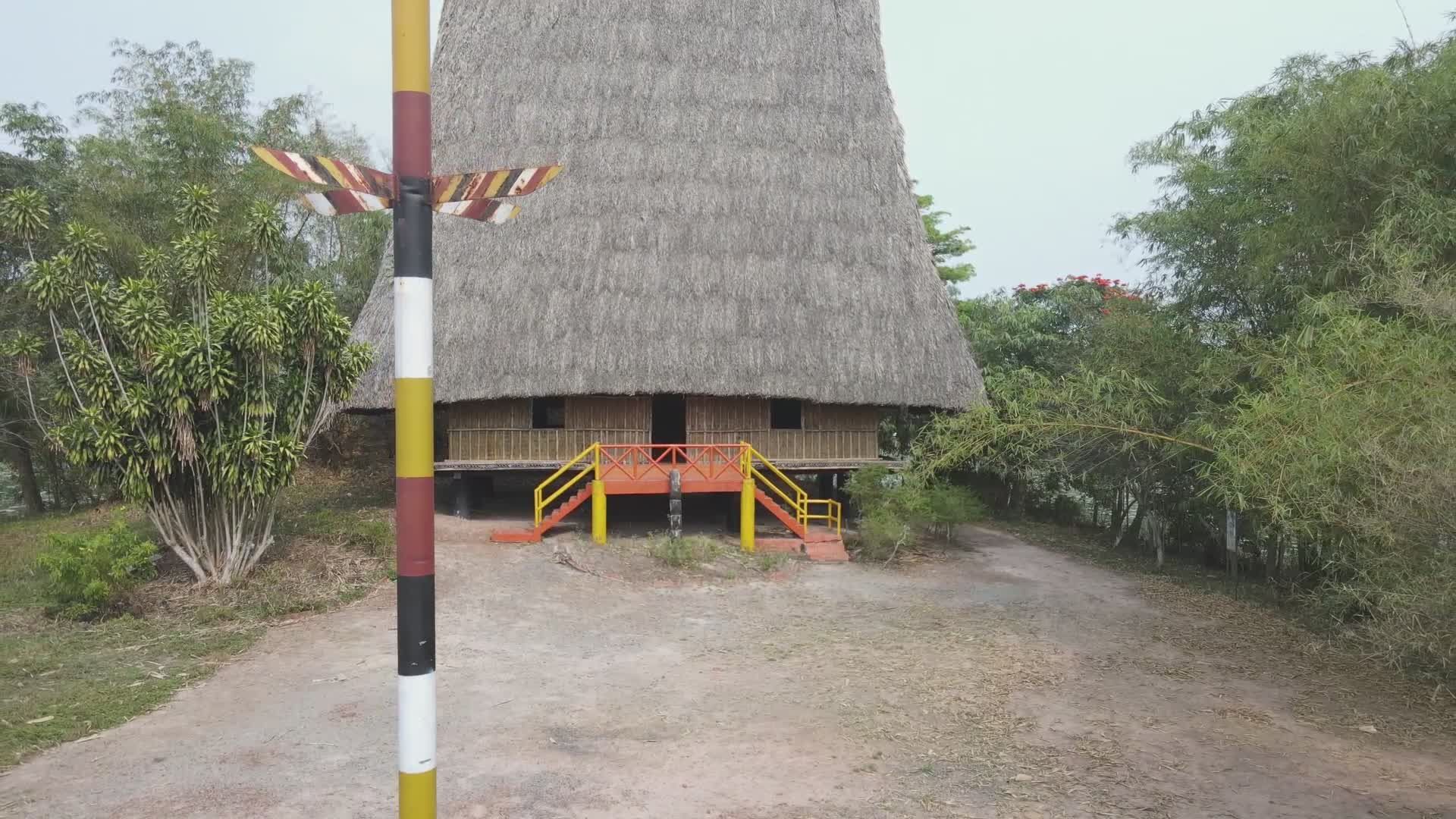 Traditional Thatch-roofed Hut in Serene Setting Free Stock Video ...