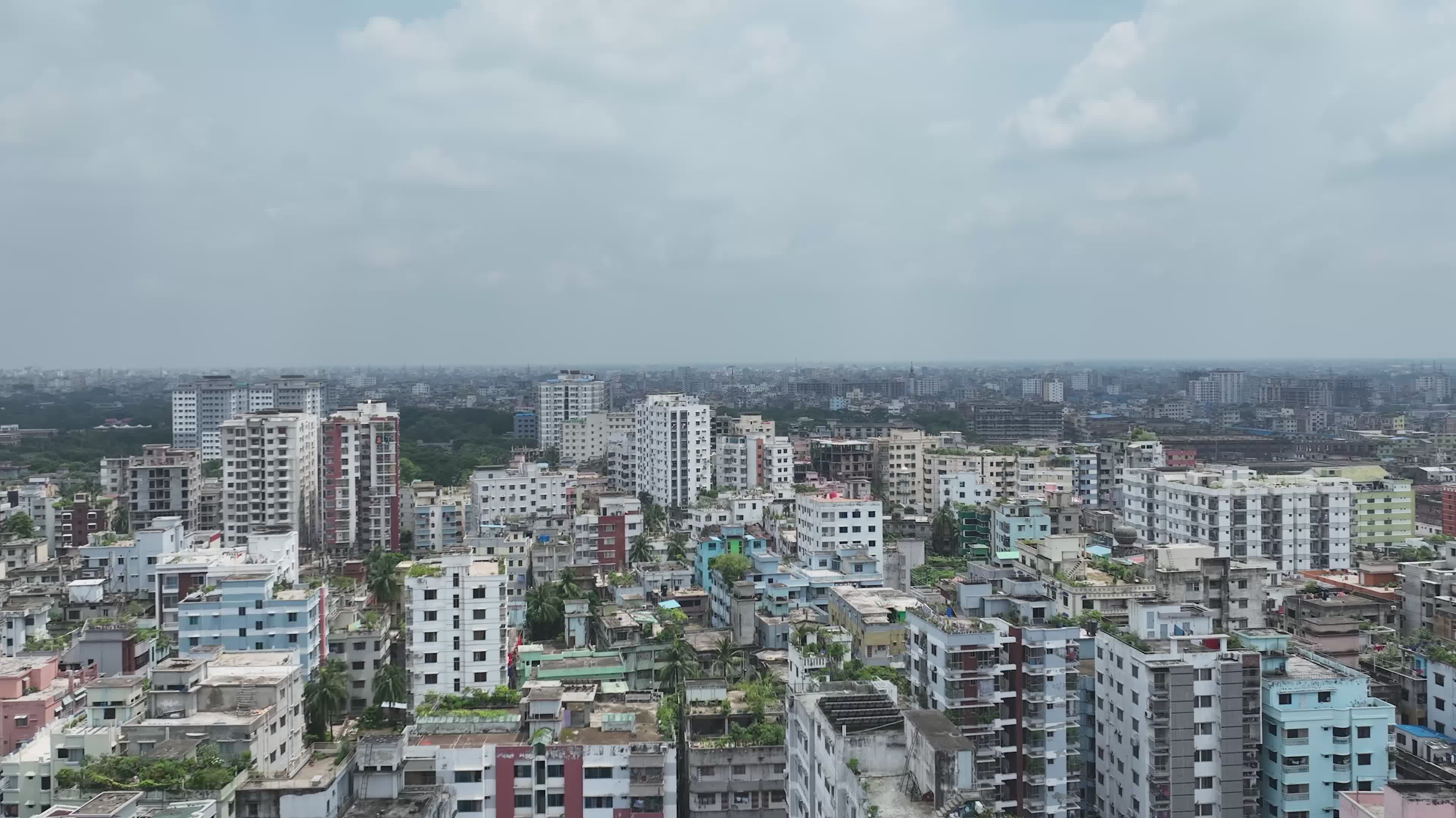 Aerial View of Dhaka City Skyline at Daytime Free Stock Video Footage ...
