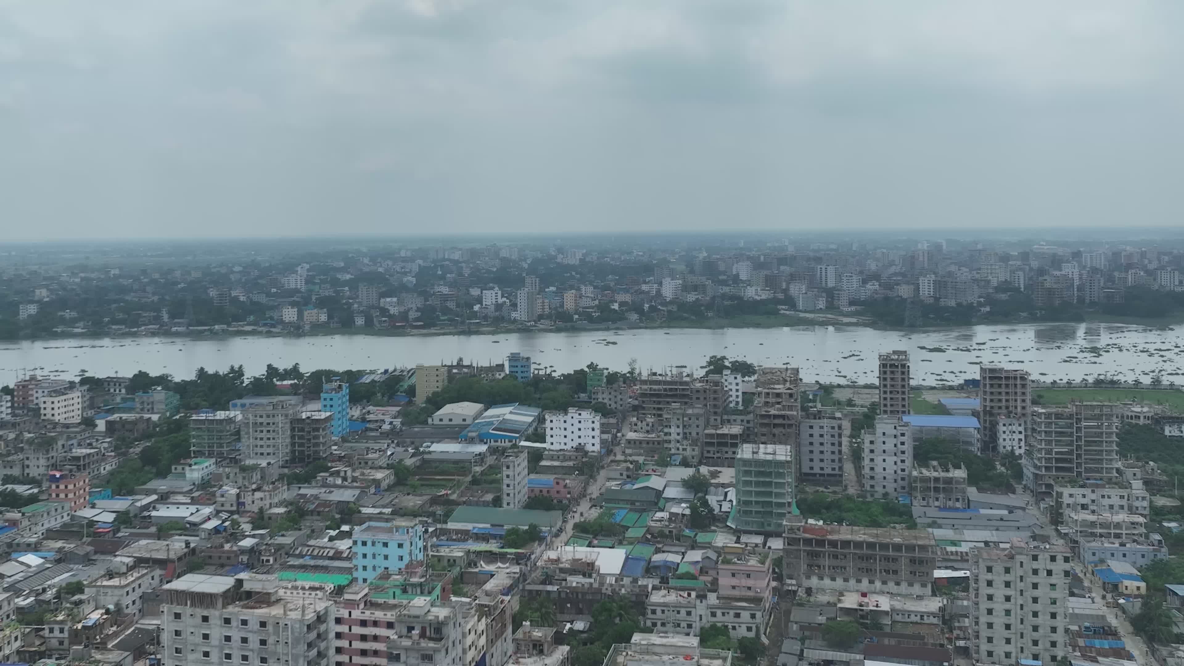 Breathtaking Aerial View of Dhaka Skyline Free Stock Video Footage ...
