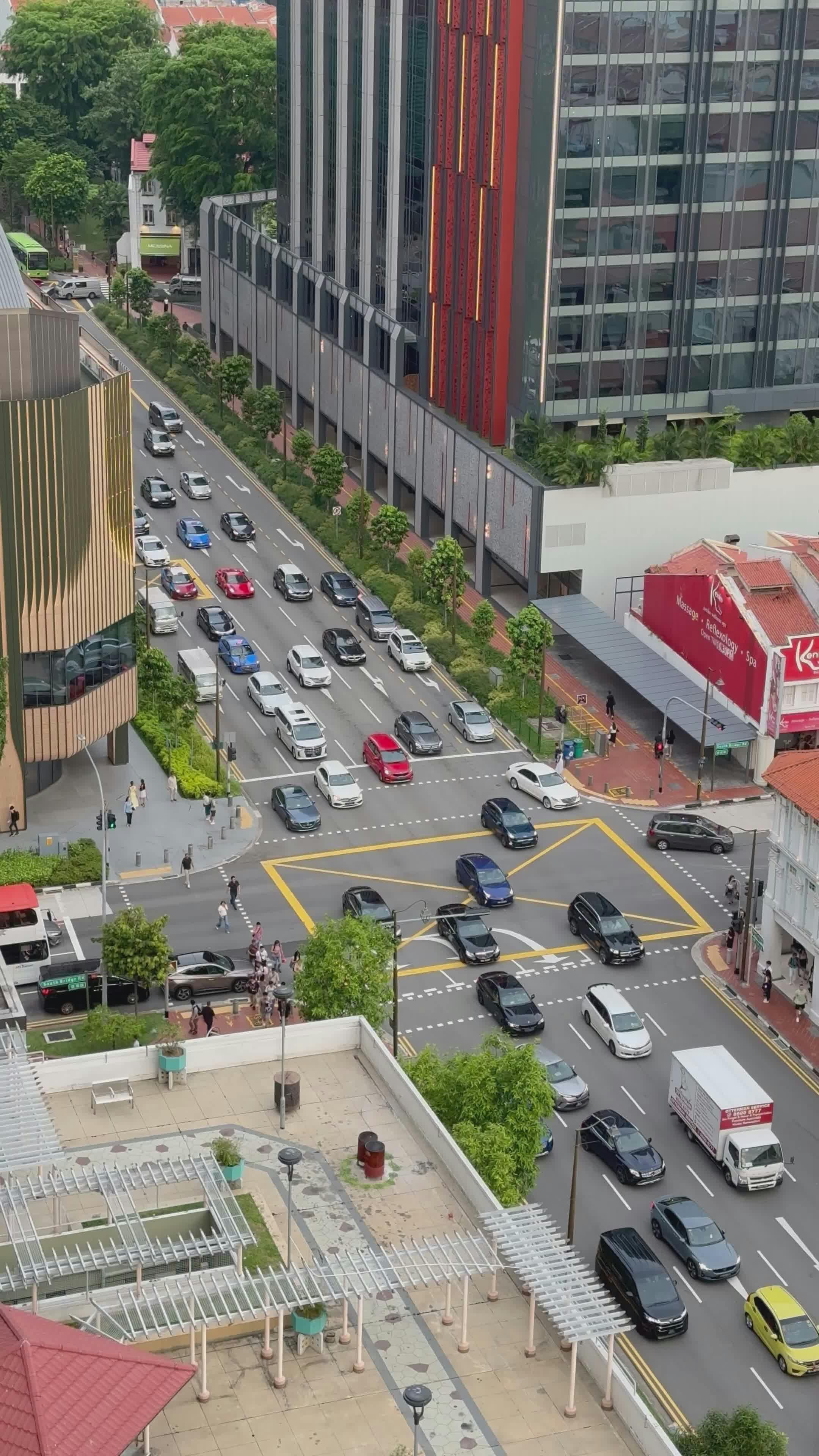 Busy Urban Traffic Scene from Above Free Stock Video Footage, Royalty ...