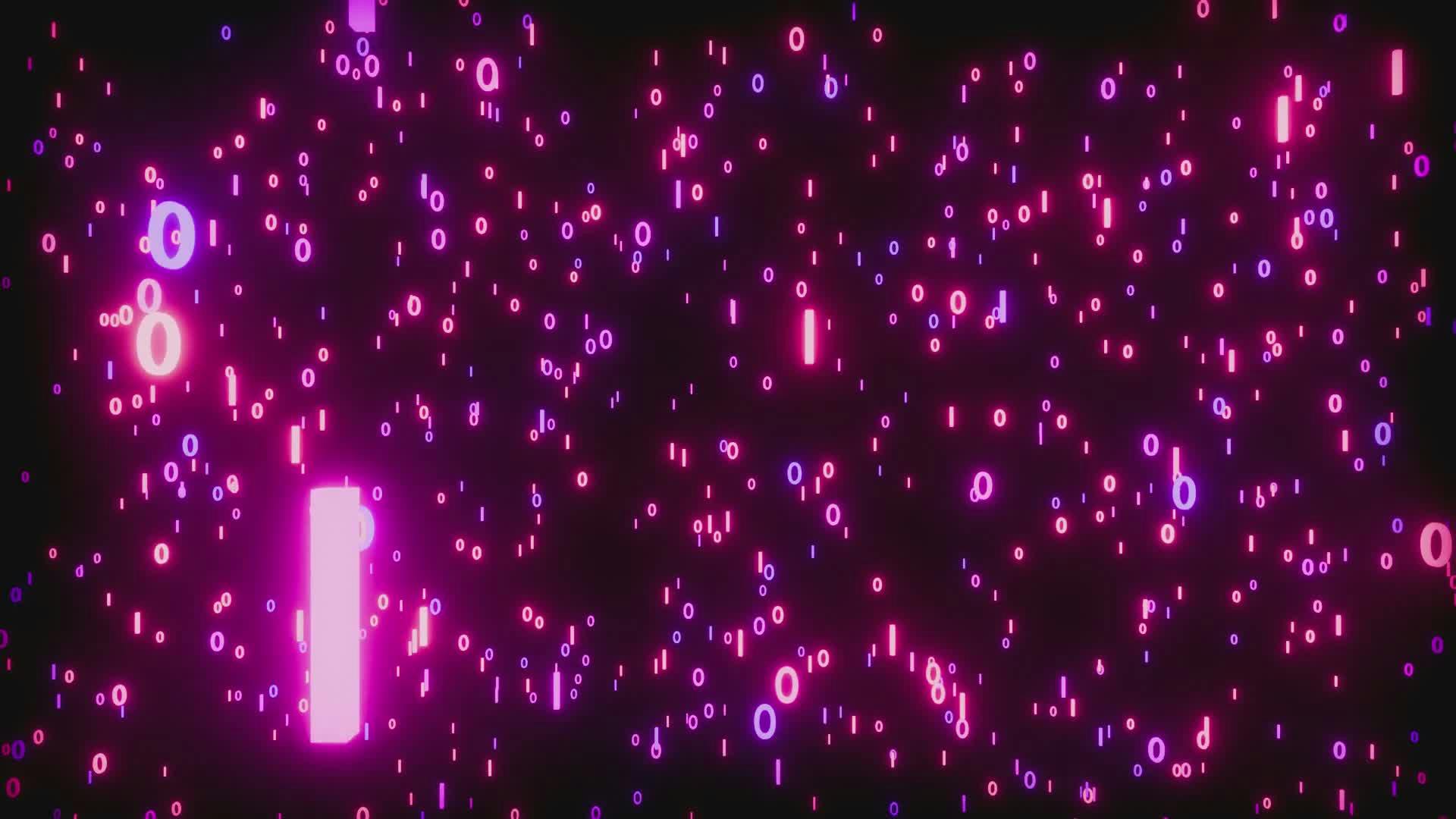 Dynamic Neon Binary Code Animation Background Free Stock Video Footage ...