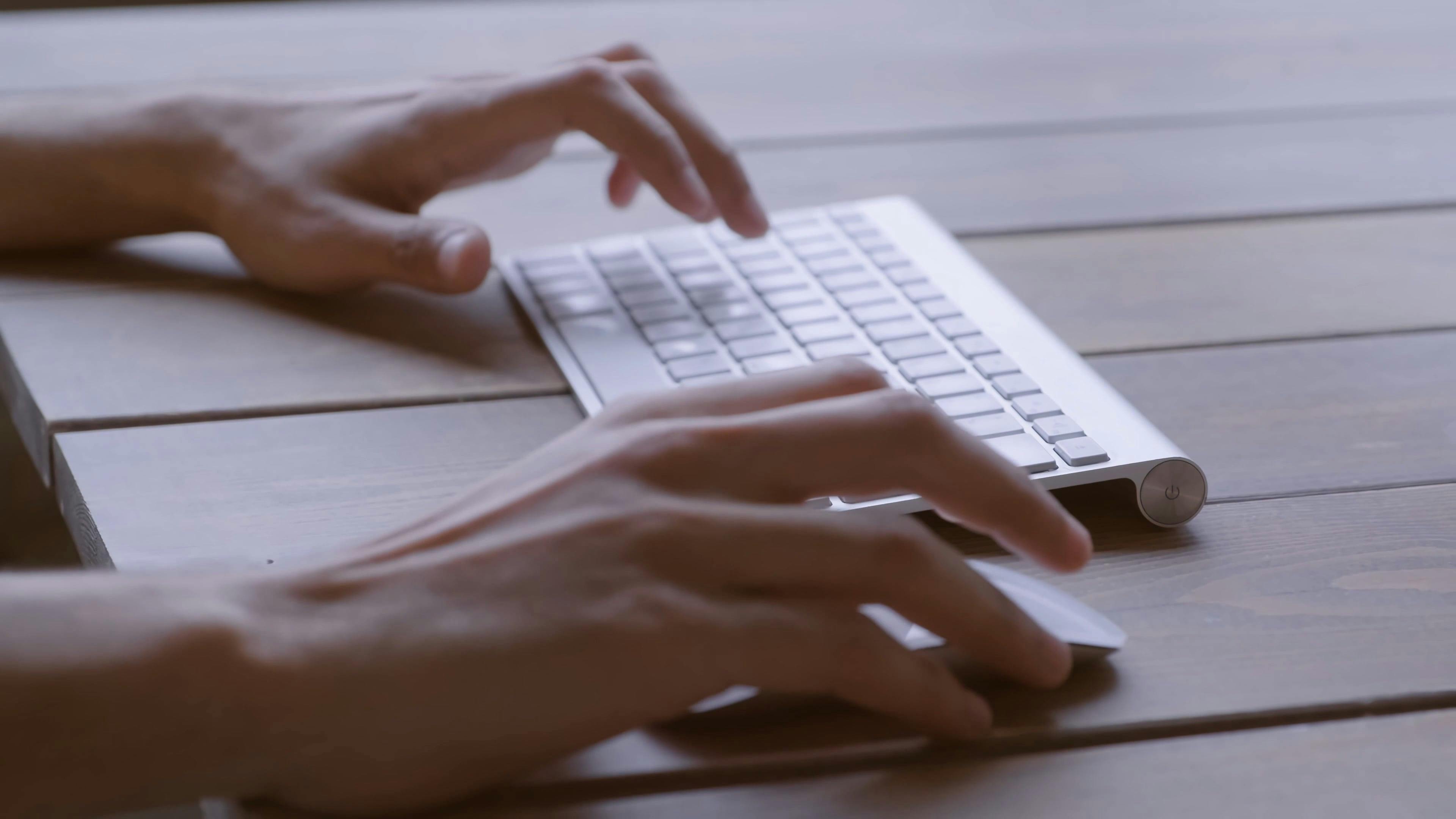 Person Using A Computer Keyboard · Free Stock Video