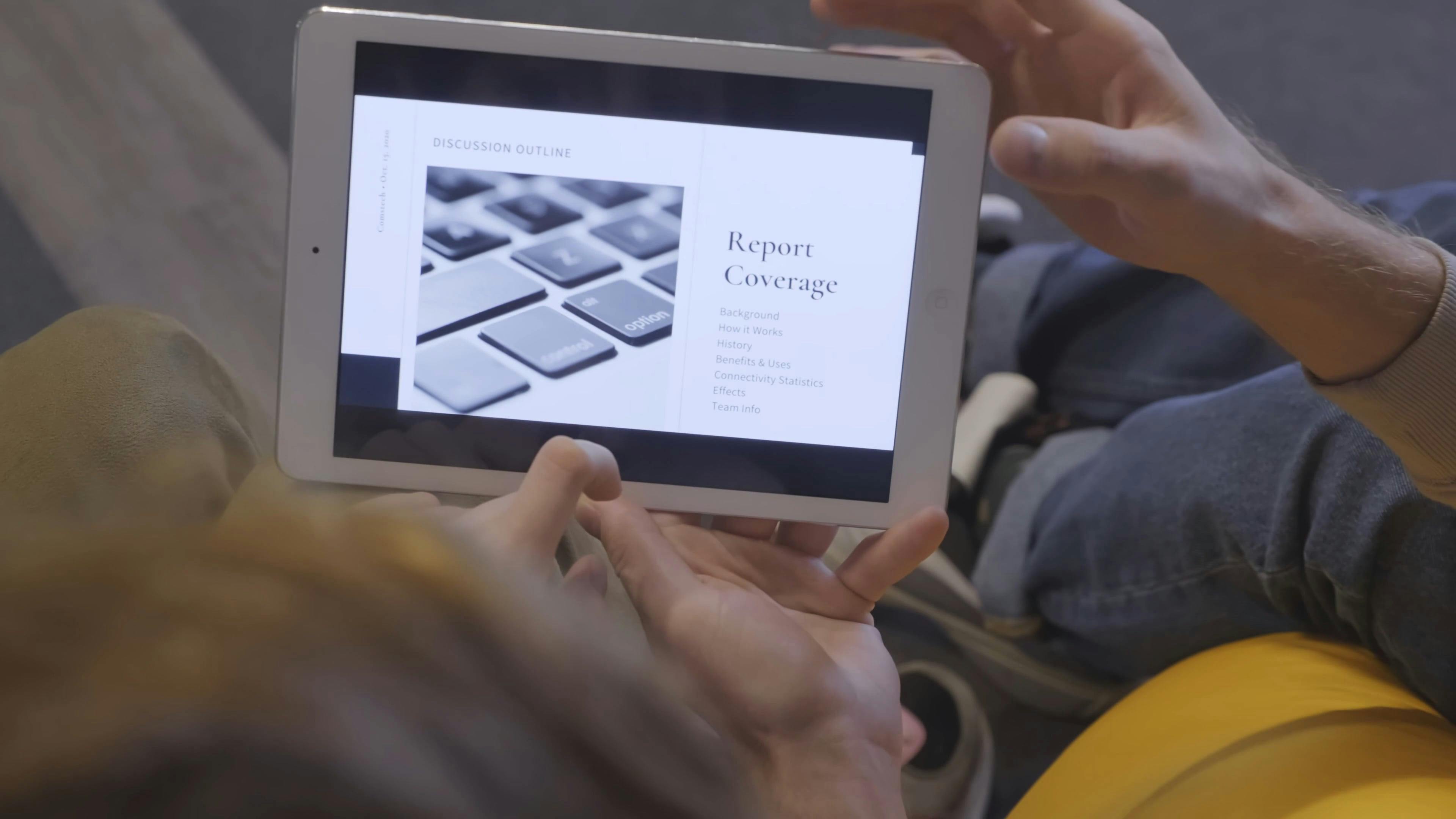 A Person Finger Scrolling On a Touch Screen Of A Smart Pad Free Stock ...