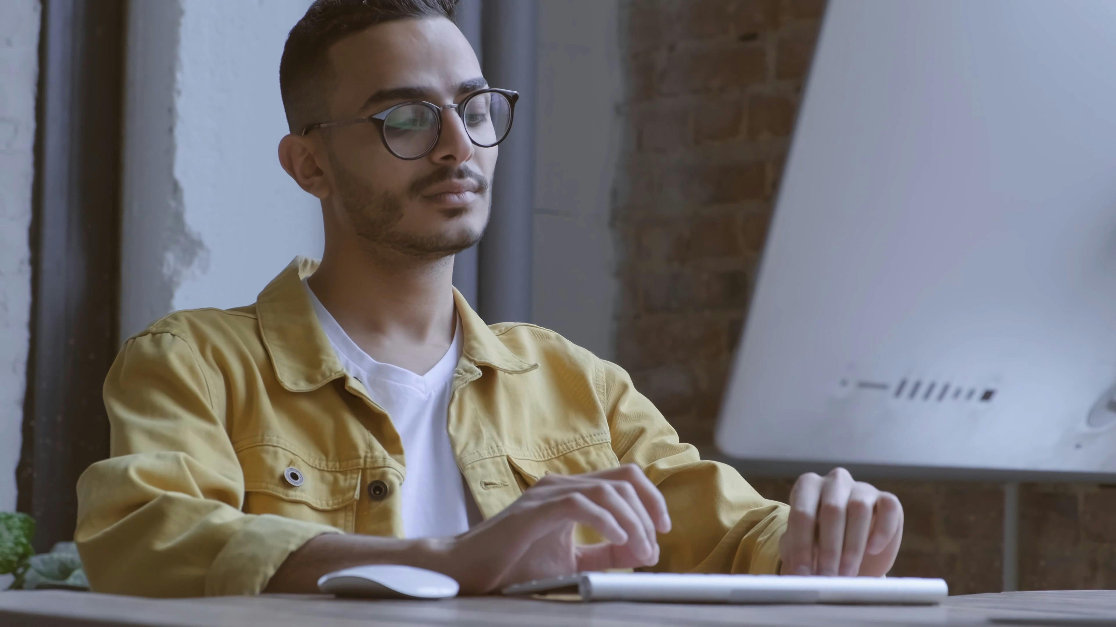 Man Playing Minecraft on his PC · Free Stock Video