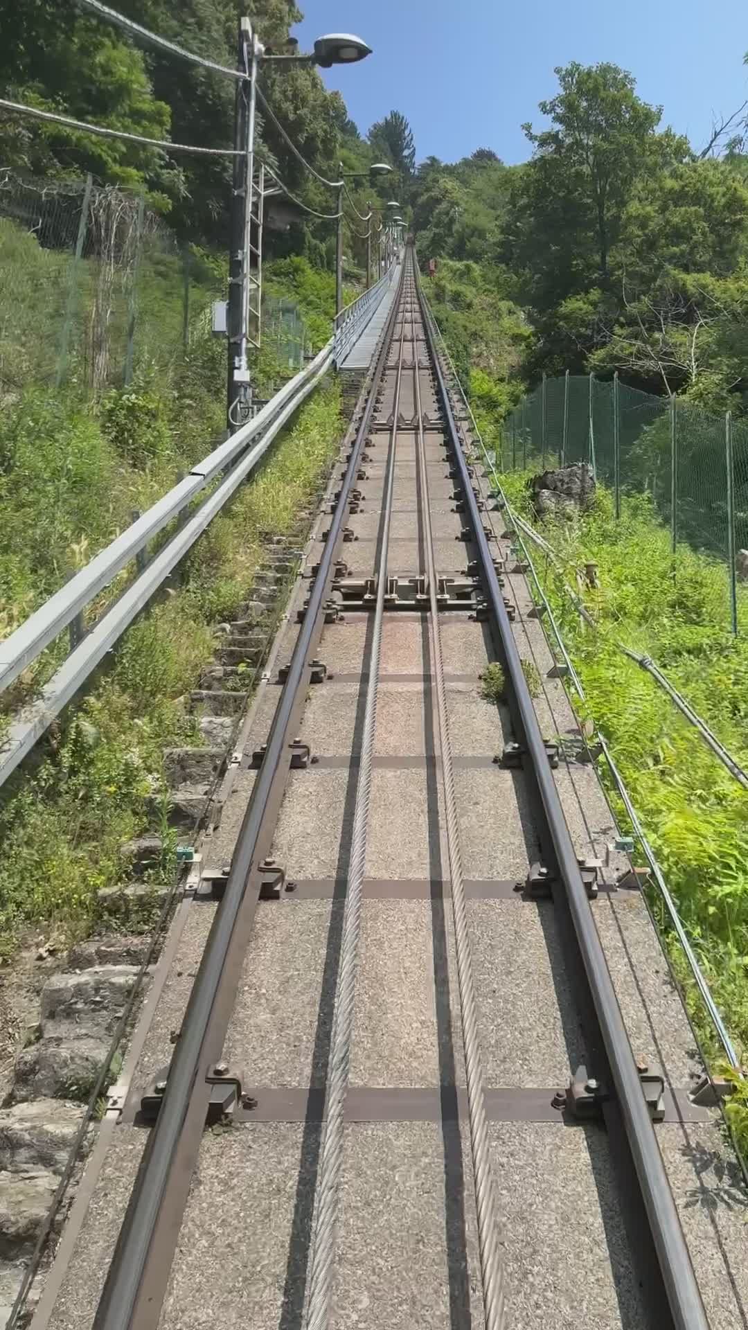 Scenic Funicular Railway in Lake Como, Italy Free Stock Video Footage ...