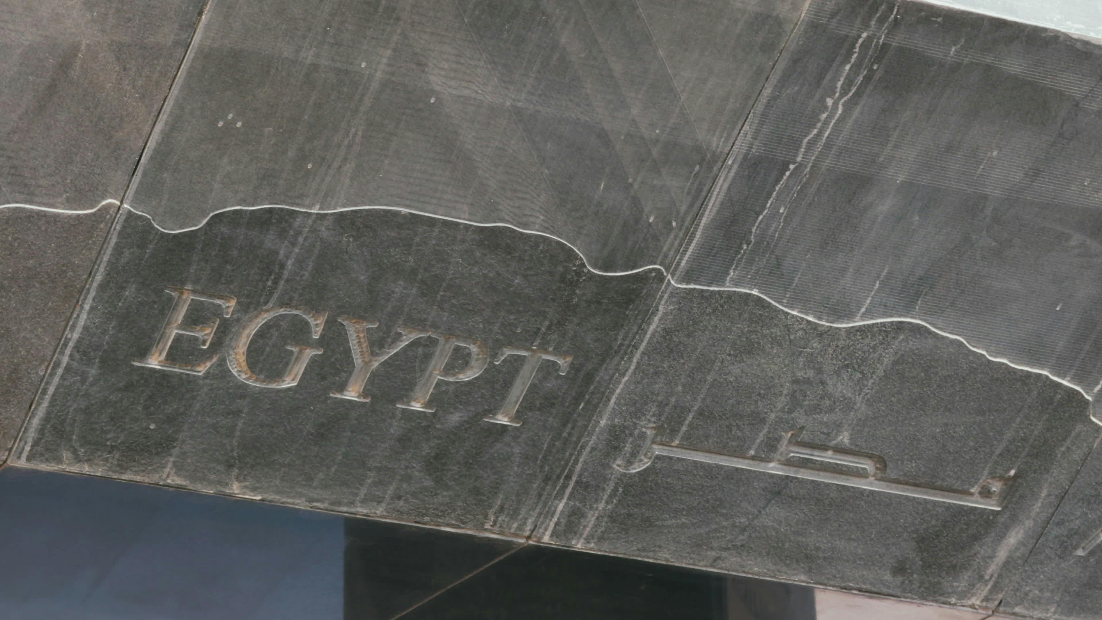 Close-up of Egyptian Landmark Inscription Free Stock Video Footage ...