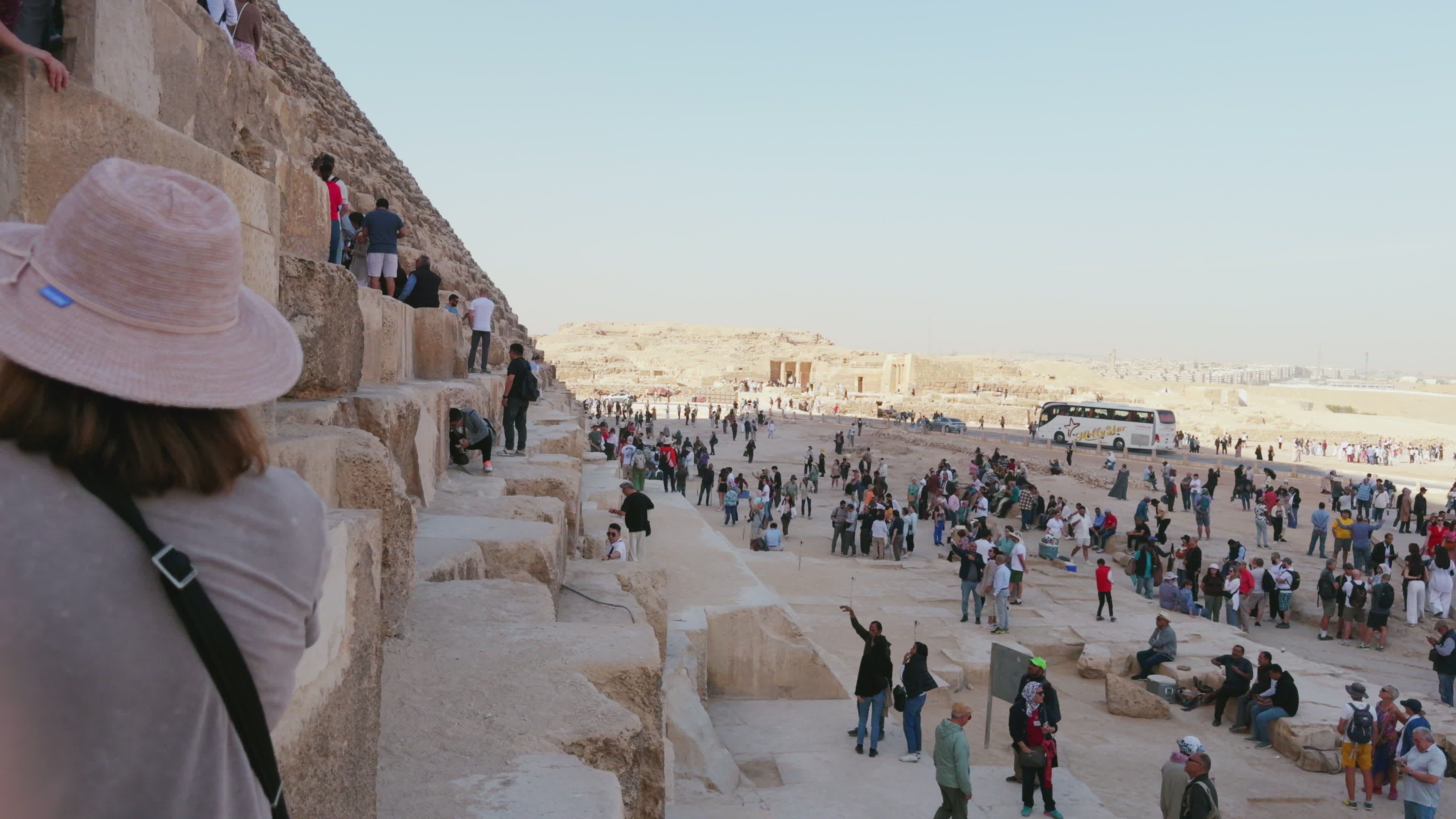 Tourists at the Great Pyramid of Giza Free Stock Video Footage, Royalty ...