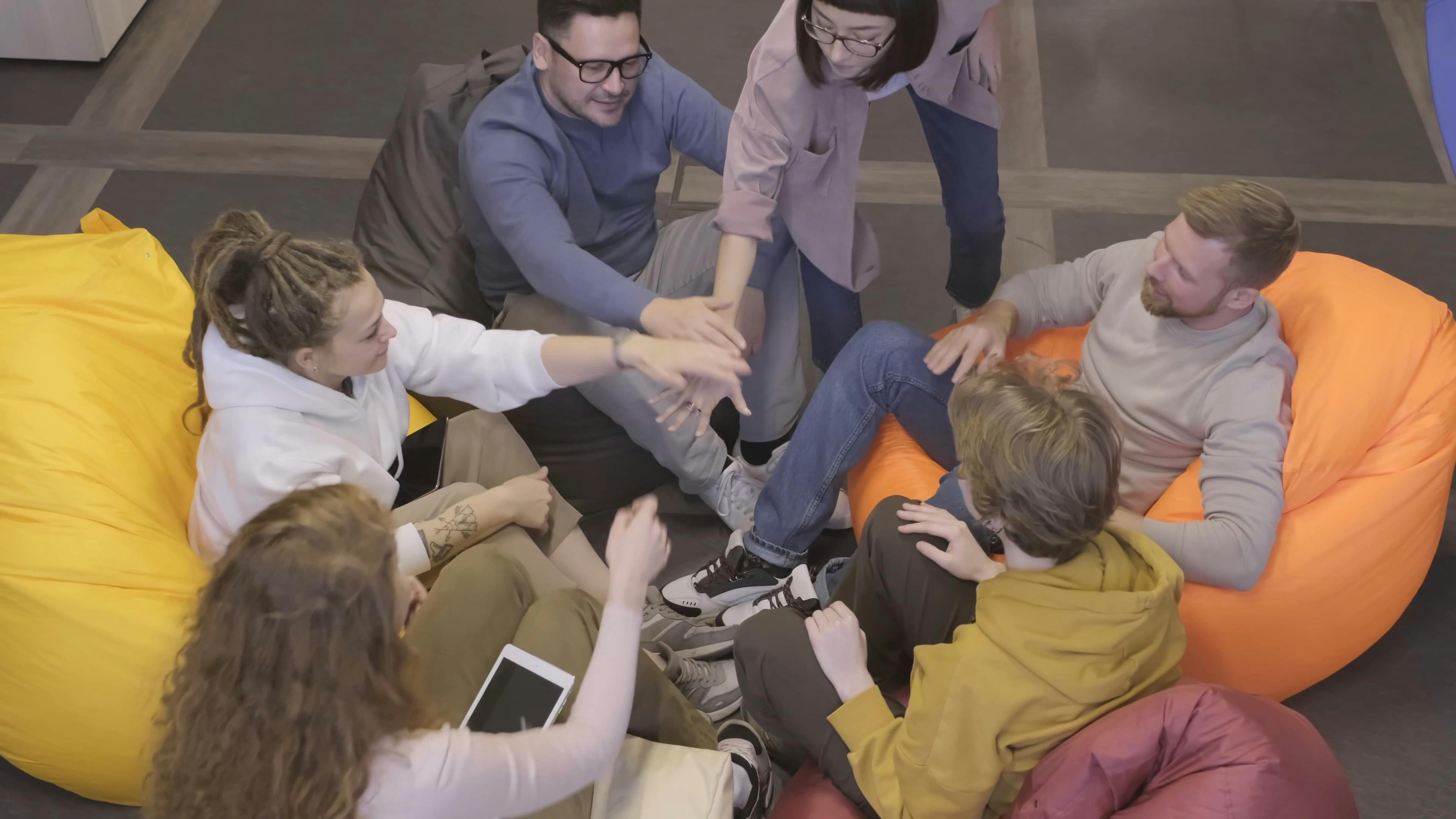 Hand Gestures Of A Group Of People Signifying Accomplishment In Unison ...