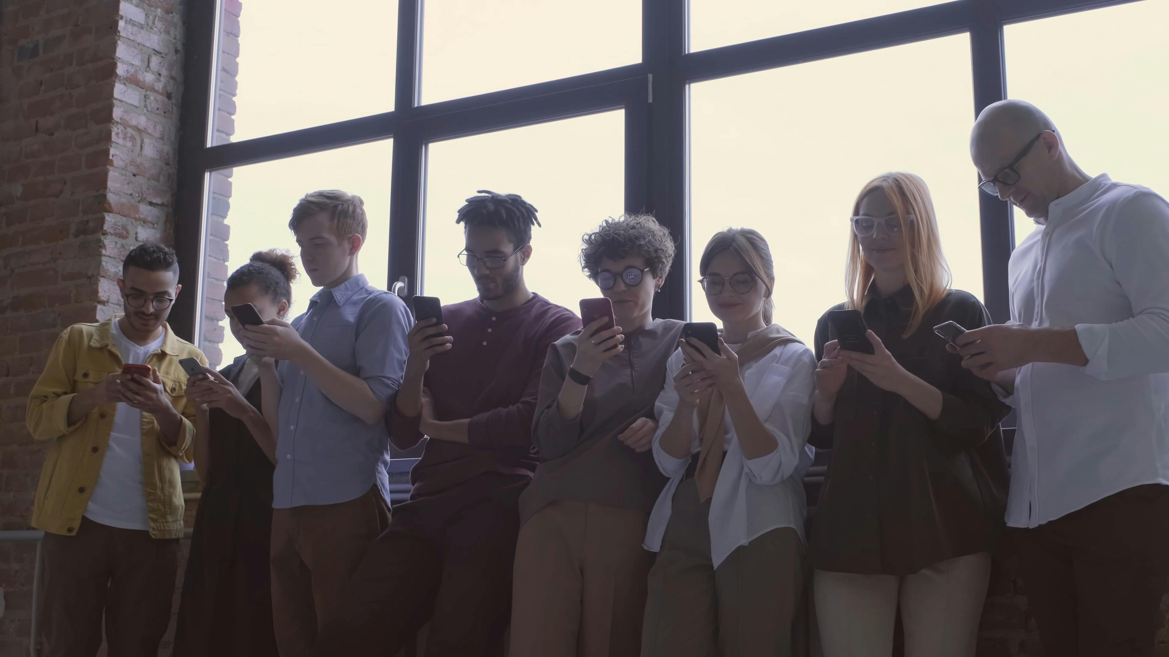 High Angle Video of People Using Phones Free Stock Video Footage ...