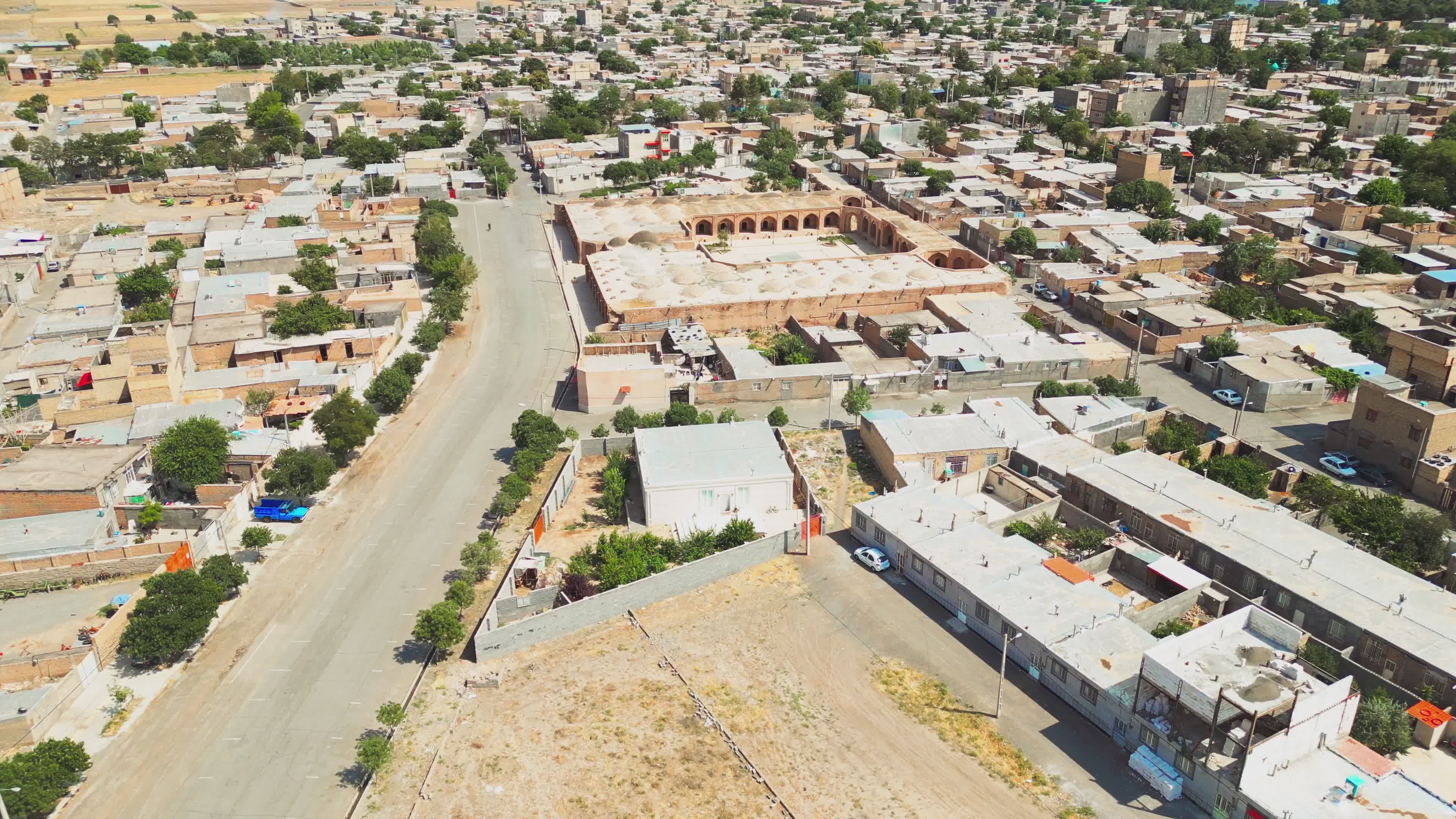 Aerial View of Historic Middle Eastern Town Free Stock Video Footage ...